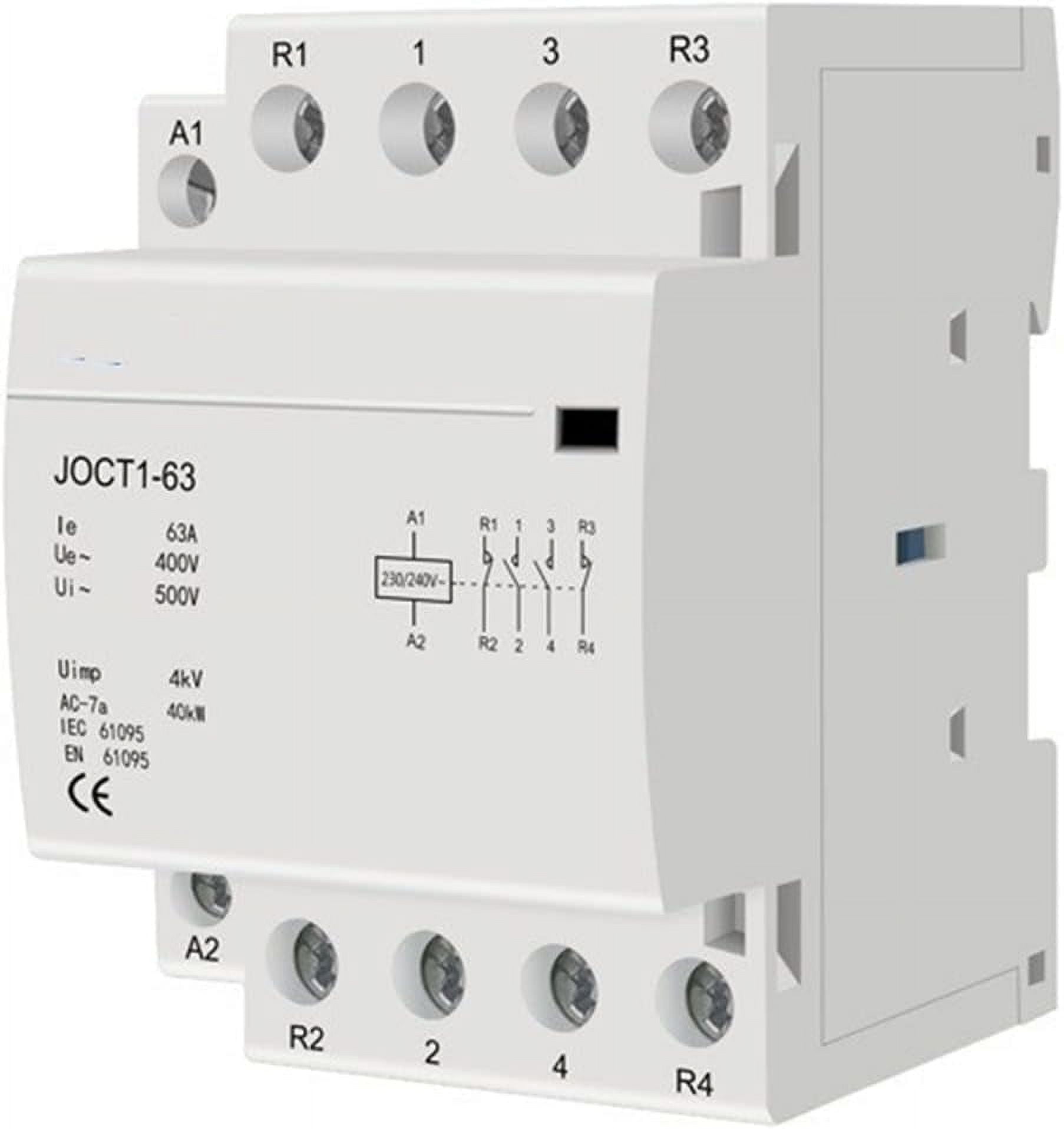 Contactor 4p 63a 220V/230V 50/60Hz Din Rail Household AC Contactors 1NO 3NC/2NO 2NC/3NO 1NC/4NO ...