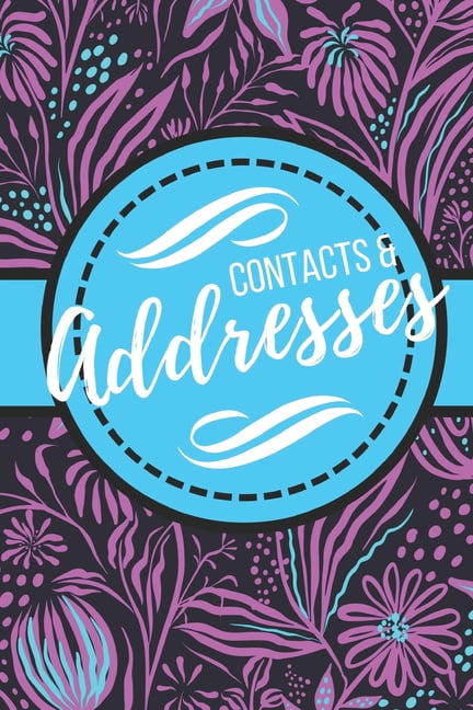 Contacts & Addresses: Blue and Purple Modern Flower Design - Walmart.com