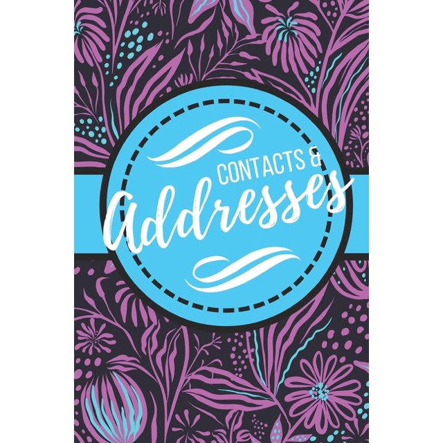 Contacts & Addresses: Blue and Purple Modern Flower Design - Walmart.com