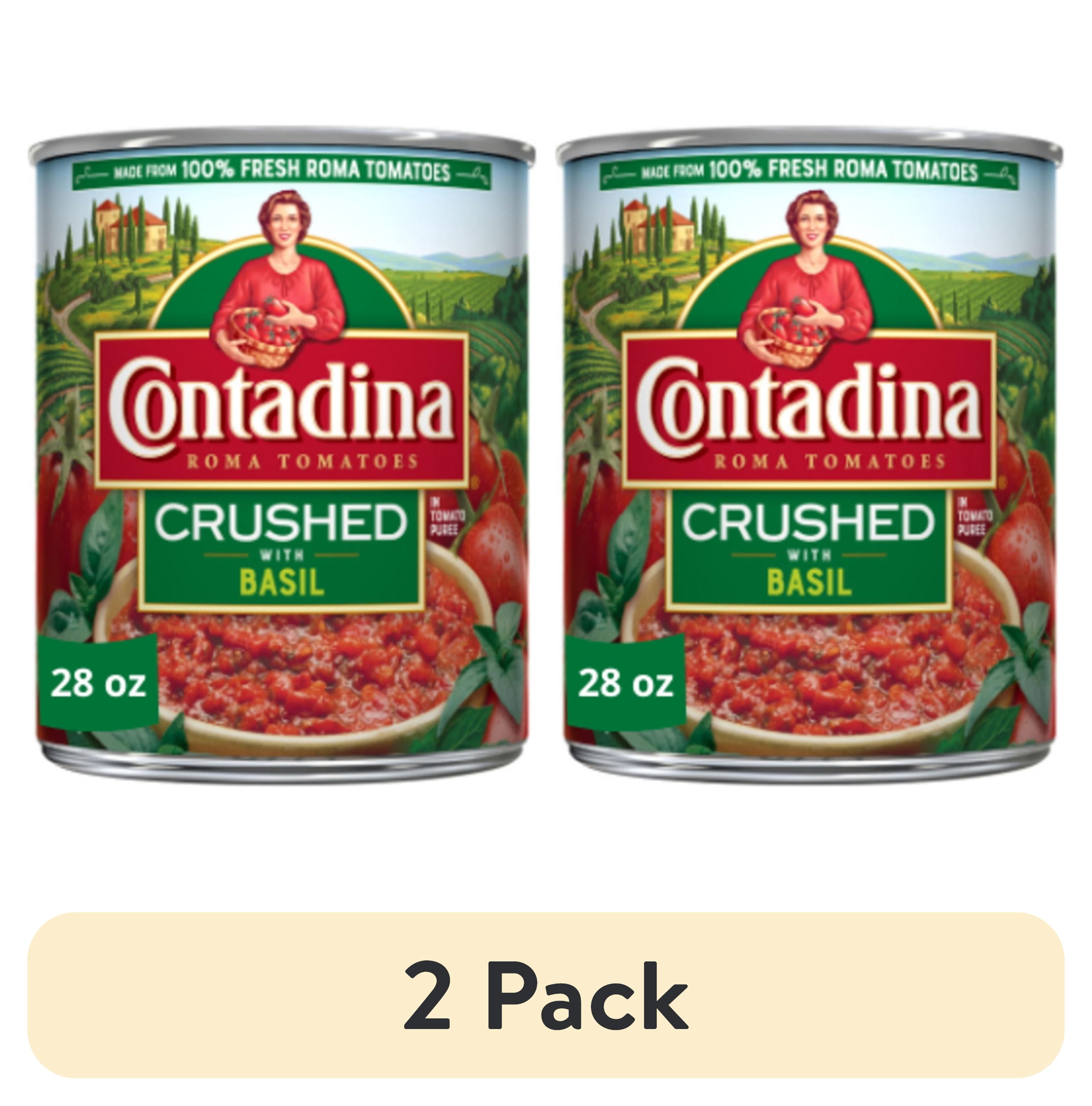 (2 pack) Contadina Crushed Tomatoes with Basil, 28 oz. Can - Walmart.com