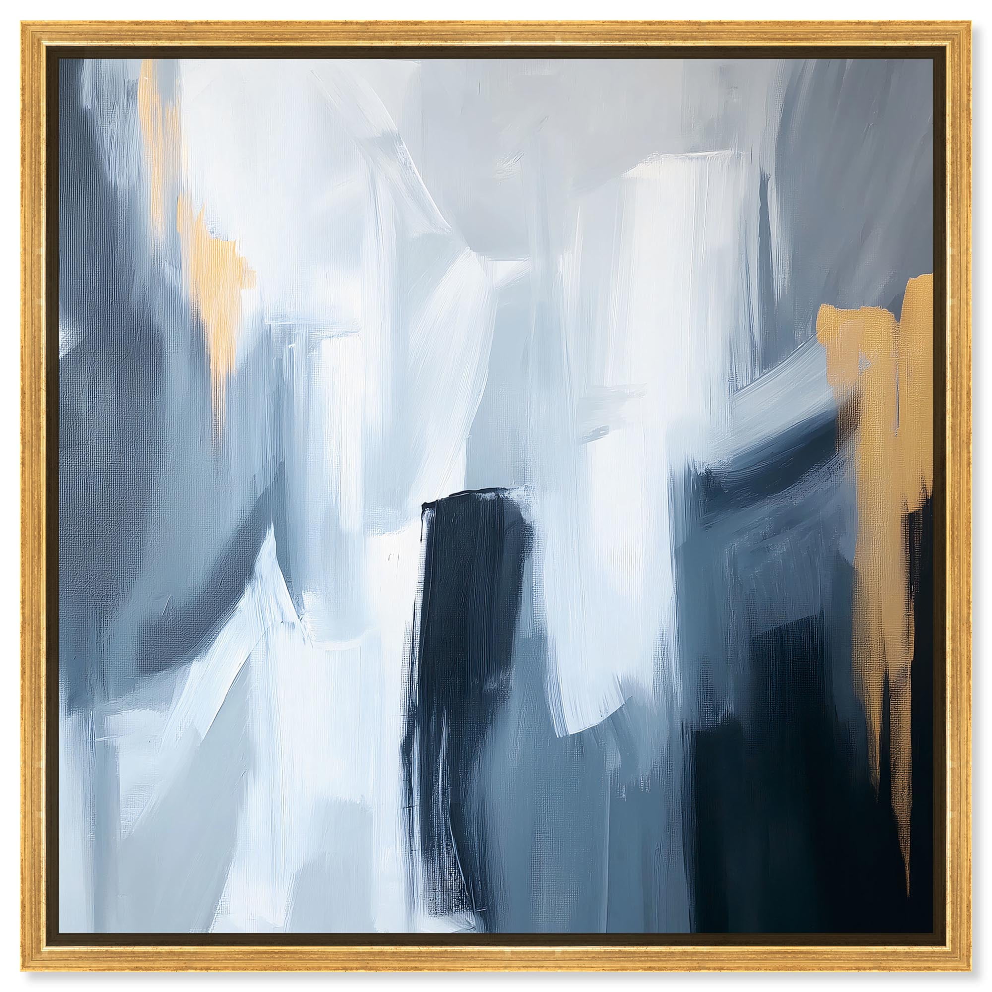 Contained Gesture II Canvas Elegant Abstracts by Art Remedy, Gold Frame ...
