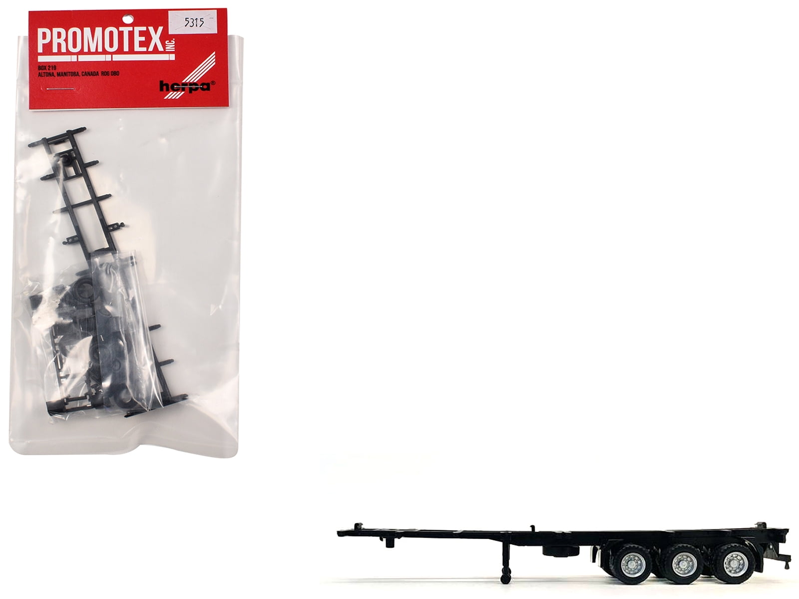 Container Chassis for 3-Axle 40ft Trailer 1/87 (HO) Plastic Model by ...