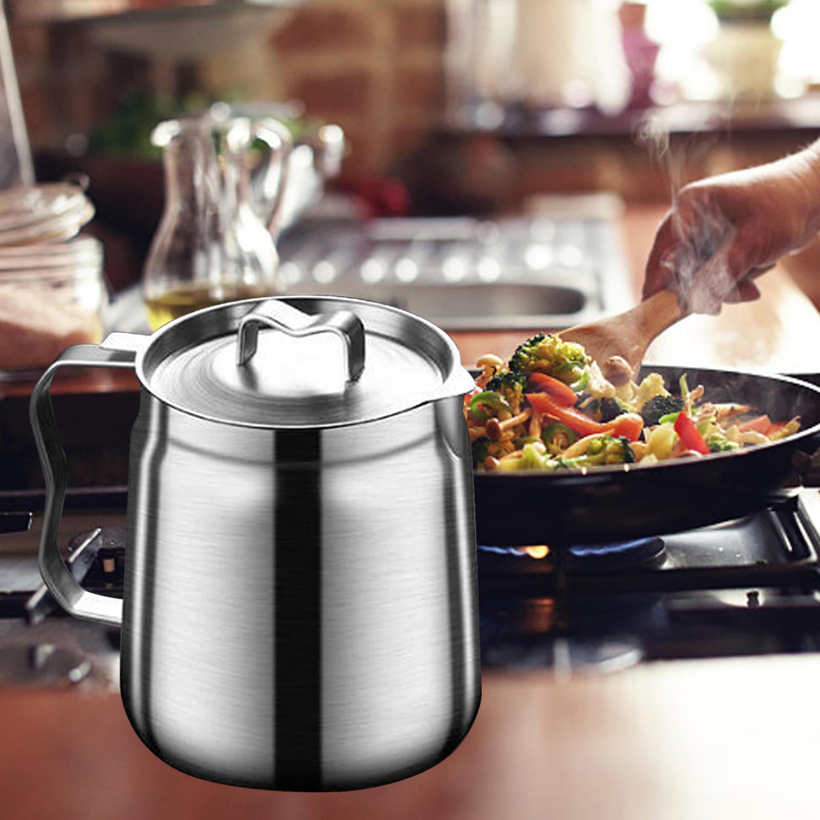 Container Cooking with Lid for Hot Oil Storing Frying .5L - Walmart.com