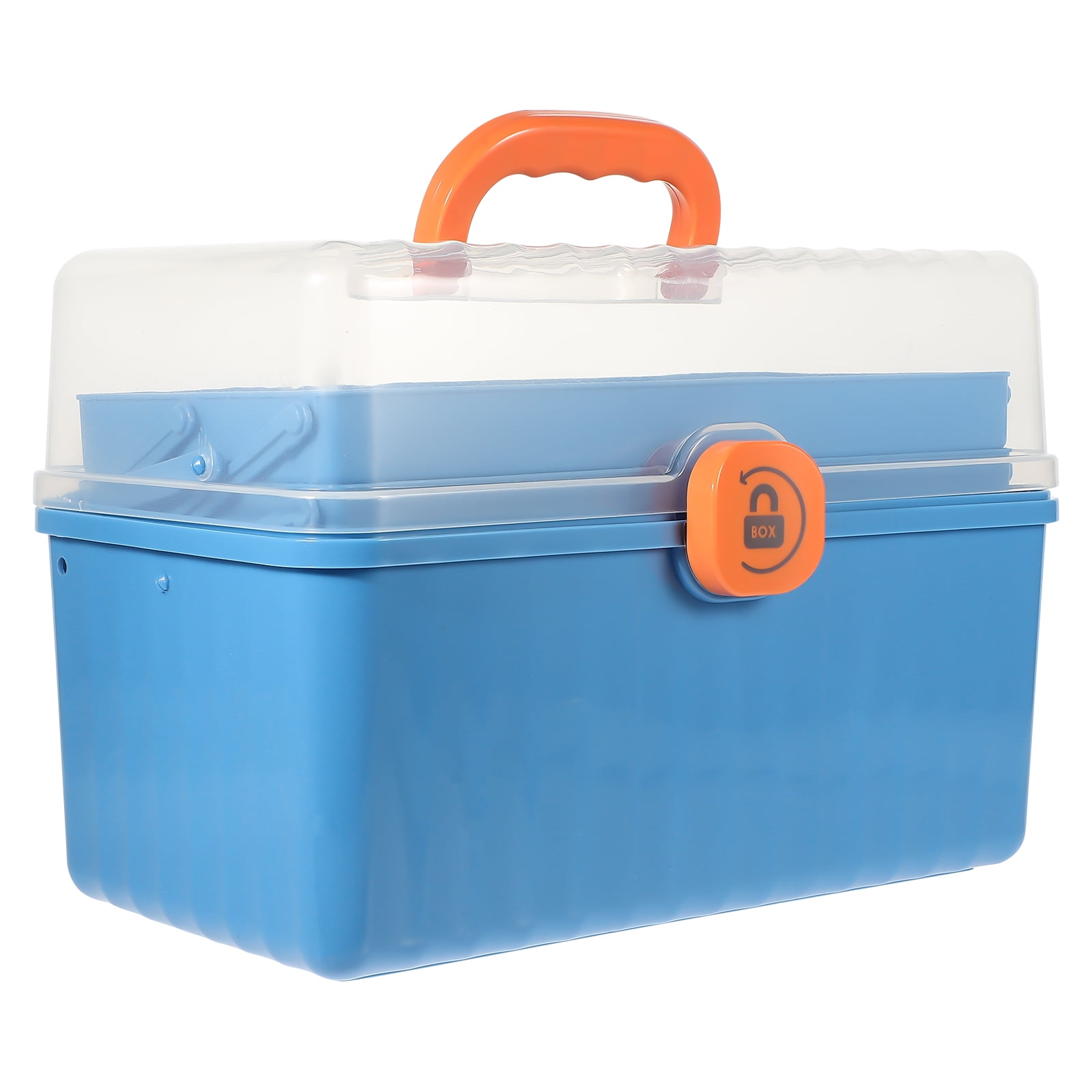 WHAMVOX Blue Portable First Aid Box for Storage with Large Capacity and ...