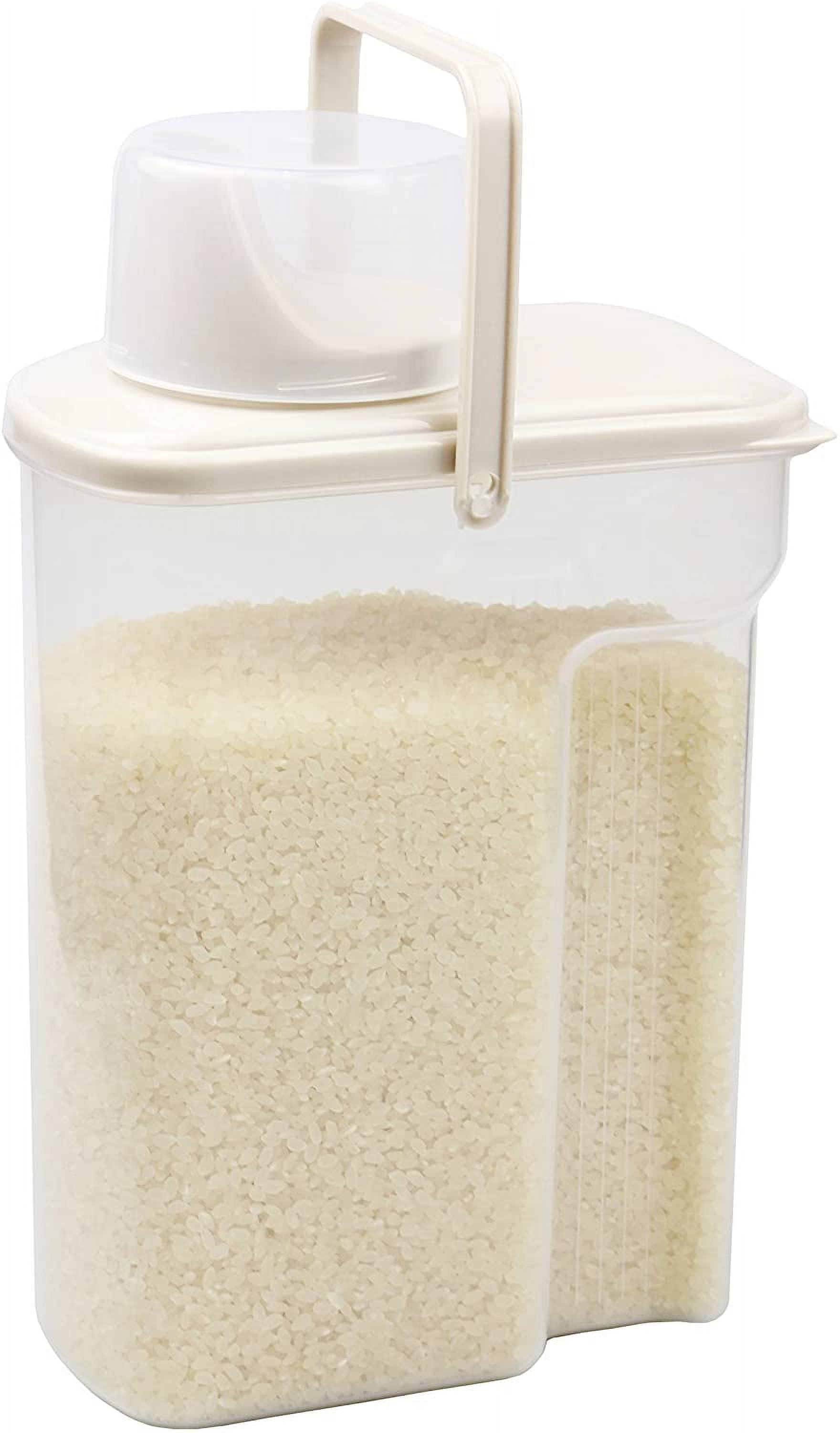 Container Japanese Kome Bitsu Clear Plastic Dry Food Storage with Lid ...