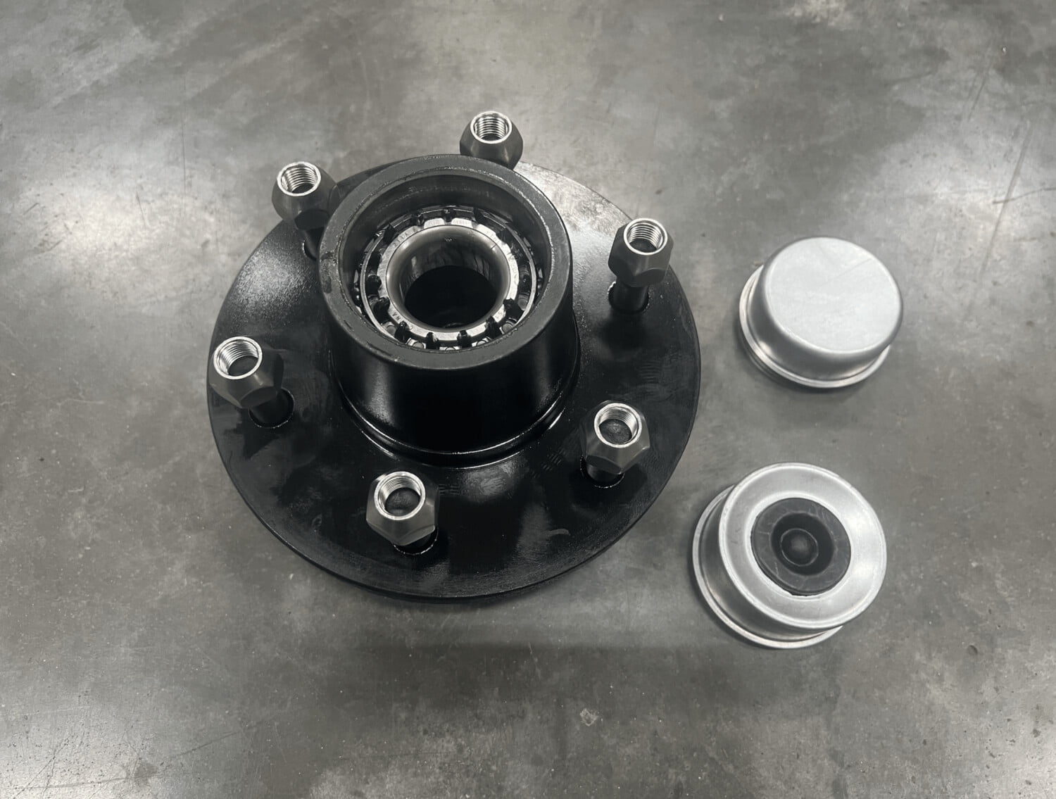 Container Nut 6-Lug Trailer Hub Kit with #42 Trailer Spindle, Inner ...