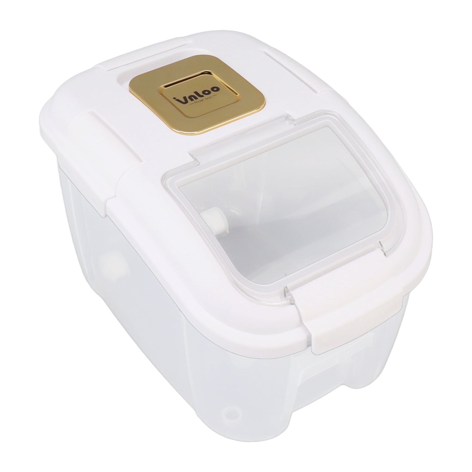 Container Plastic Grain Rice Storage Bin with Locking Lid Large ...