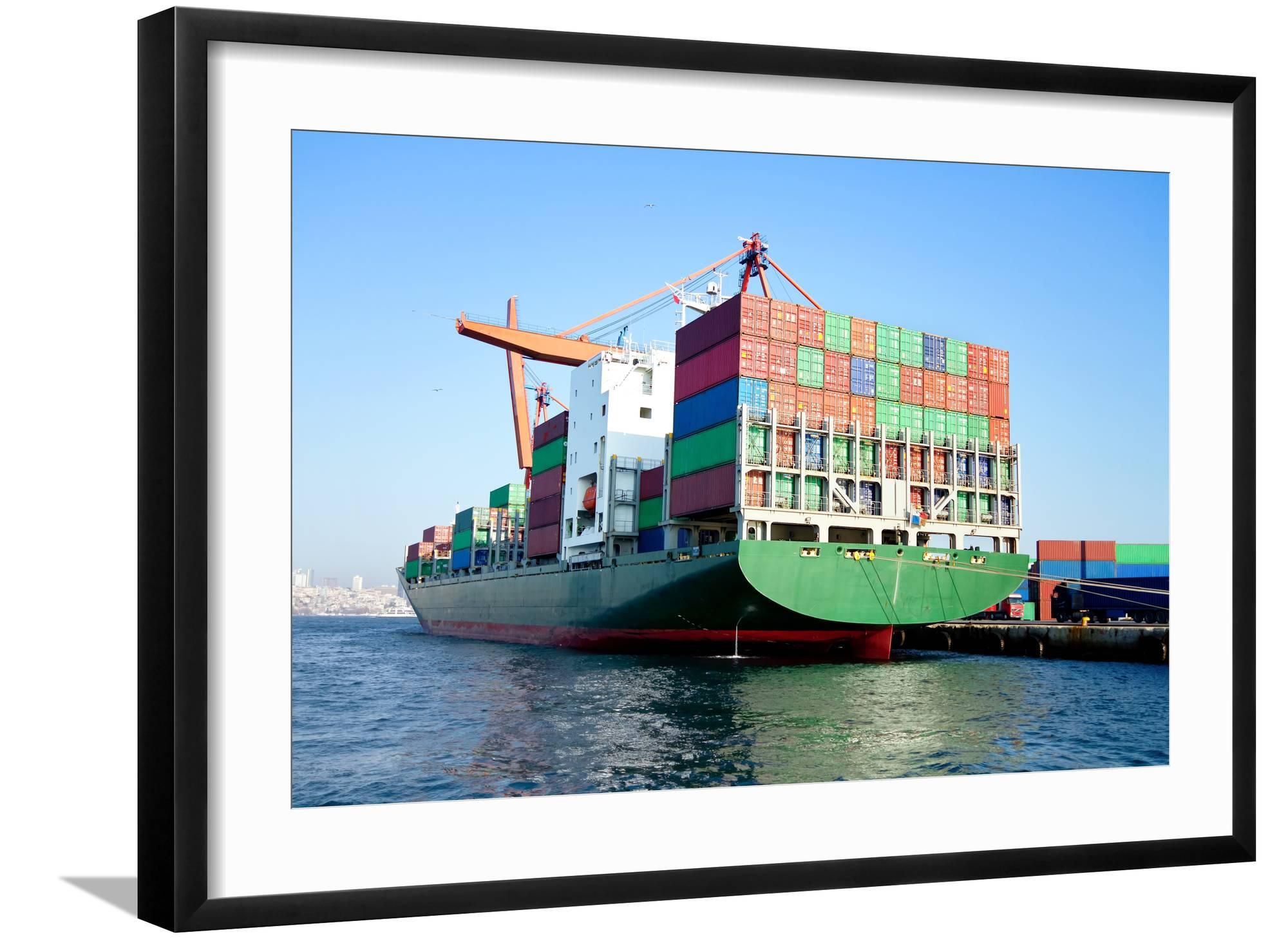 Art.com Container Ship Full of Cargo Photographic Print by Faraways ...