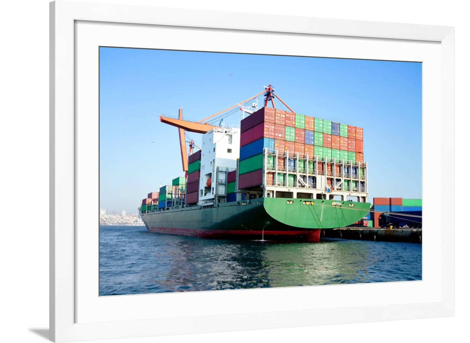 Art.com Container Ship Full of Cargo Photographic Print by Faraways ...
