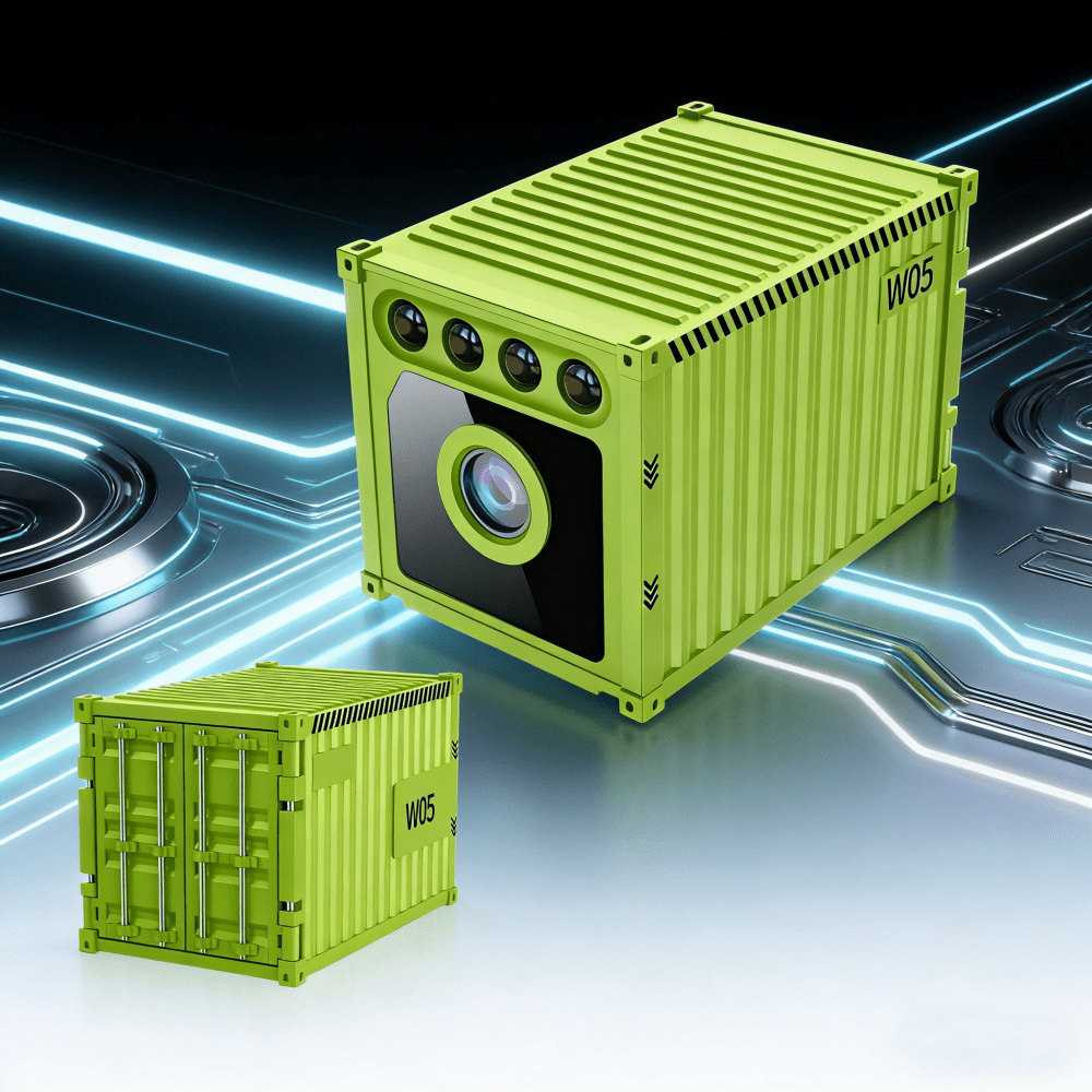 Container-Style Wireless Security Camera, 1080P HD 360° Rotation ...