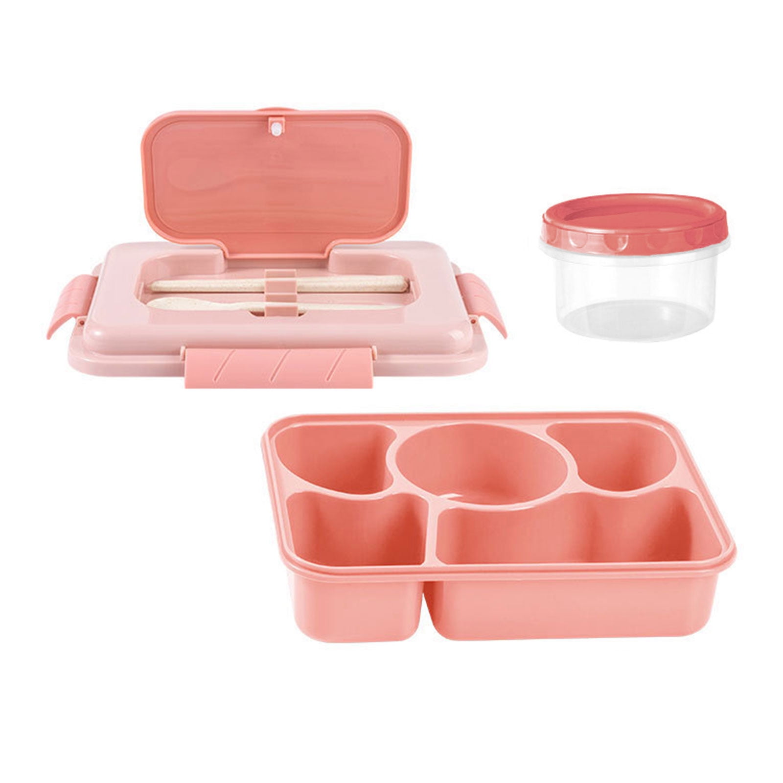 Container With Divided Compartments Soup Bowl Utensils Microwave Safe ...