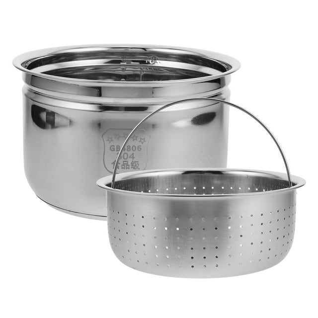 Container with Lid Steamed Rice Inner Pot Electric Pressure Cooker ...