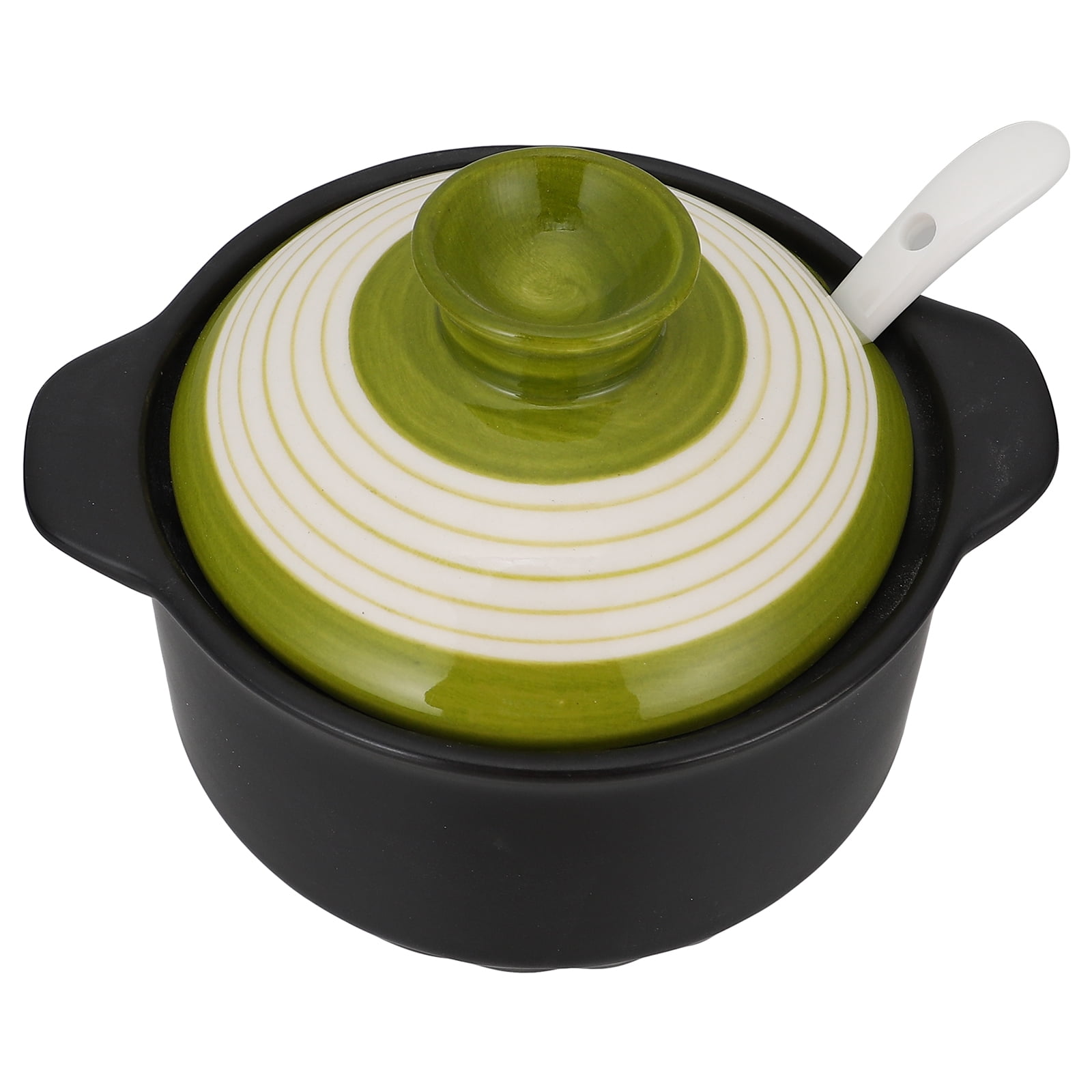 REOFLYUP Cute Seasoning Container Ceramic Condiment Canister with Spoon ...