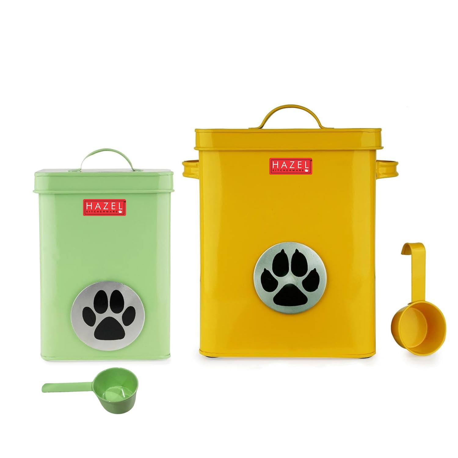 Containers For Dog & Cat Food | Pet Food Container With Lid Set Of 2 ...