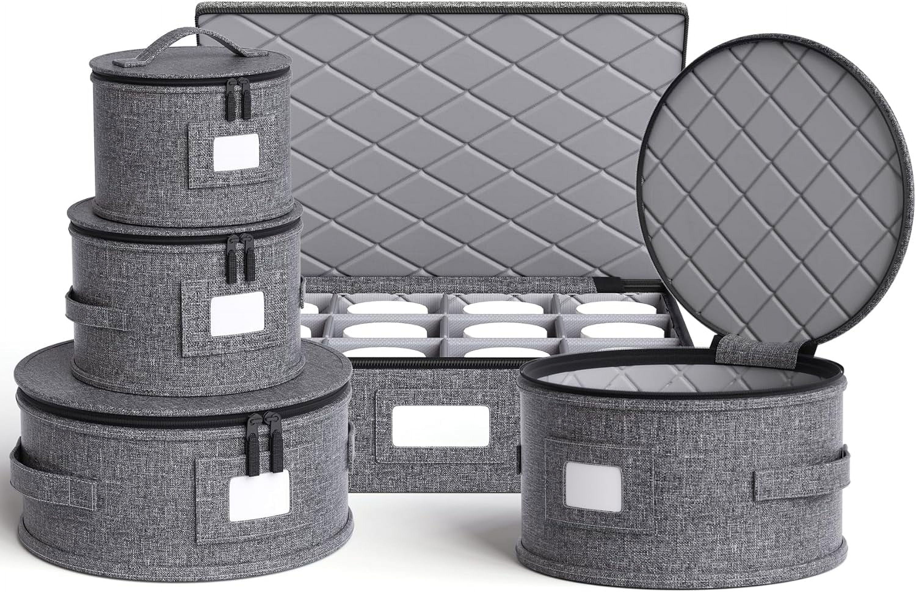 Containers Hard Shell Plate Storage Containers Box for moving Dishes ...
