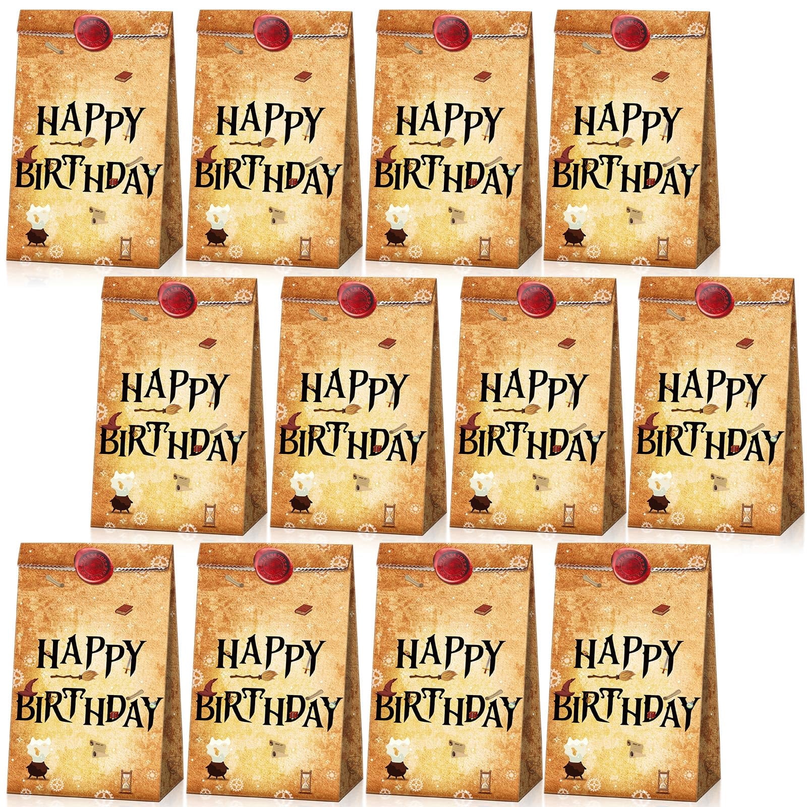 Containlol 28 Pcs Wizard Party Favor Bags Magical Treat Bags Paper ...