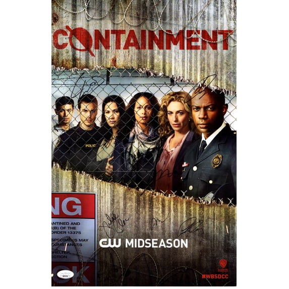 Containment Signed Cast Autographed 11X17 Poster Wood Moses Plec +6 JSA ...