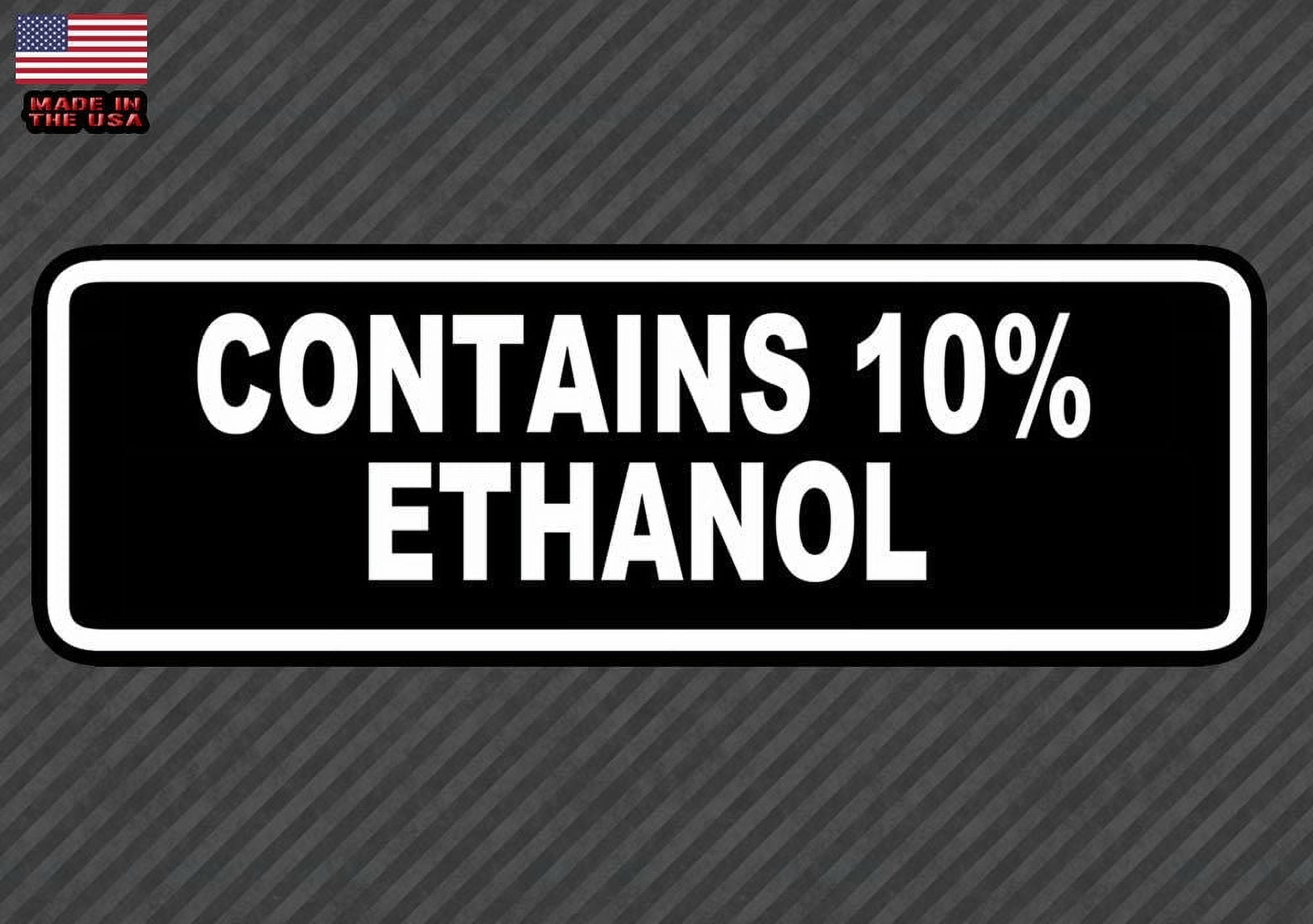 Contains 10% Ethanol Warning Bumper Sticker Decal Gas Pump 7" - Walmart.com