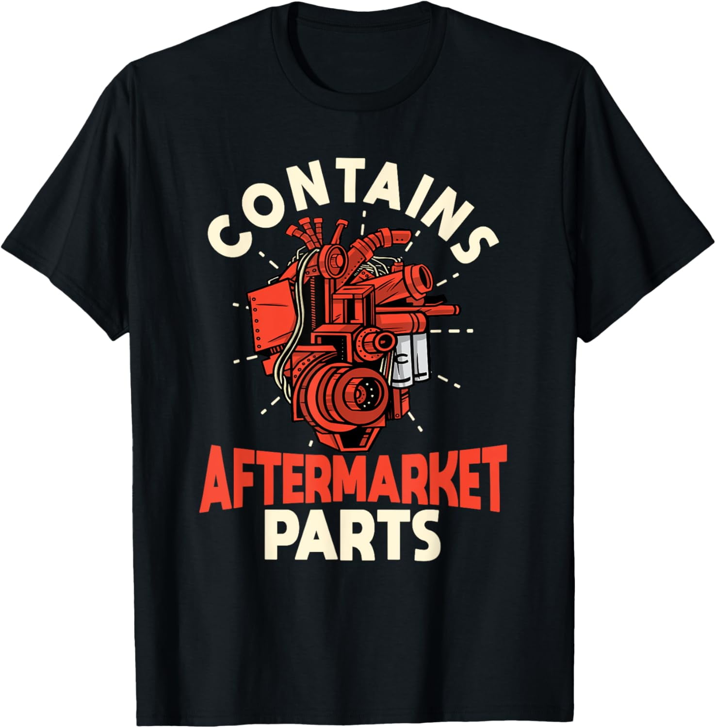 Contains Aftermarket Parts Open Heart Surgery Survivor mens T-Shirt ...