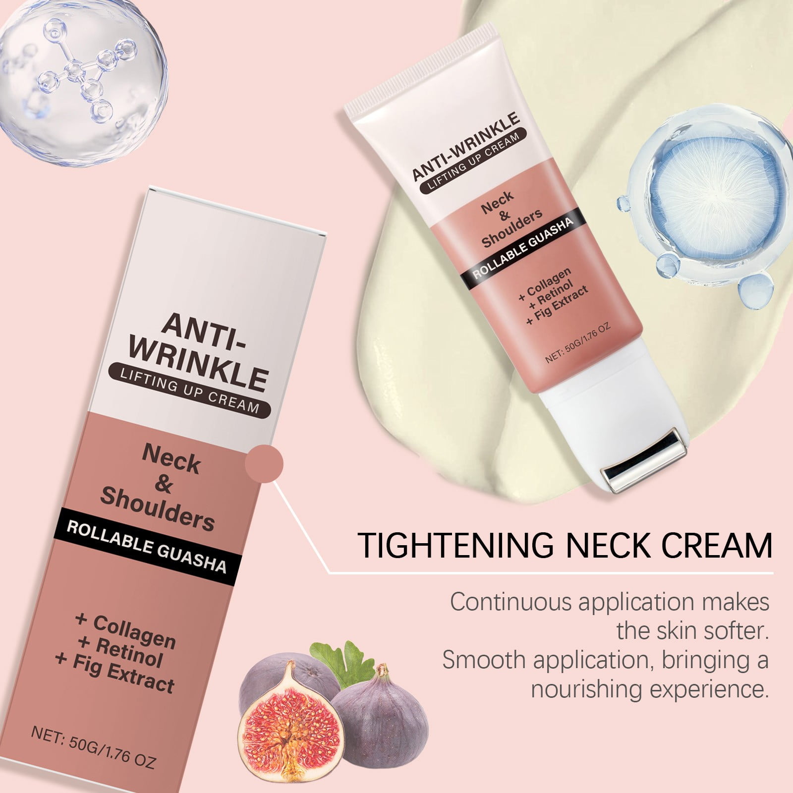 Contains Anti-Aging Collagen FIG Extract,Retinol Gua Sha Firming Cream ...