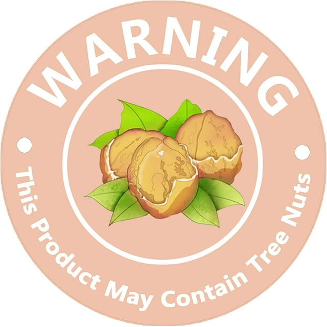 Contains Nuts Labels 1.5 inch Nuts Allergen Labels Food Allergy Warning ...