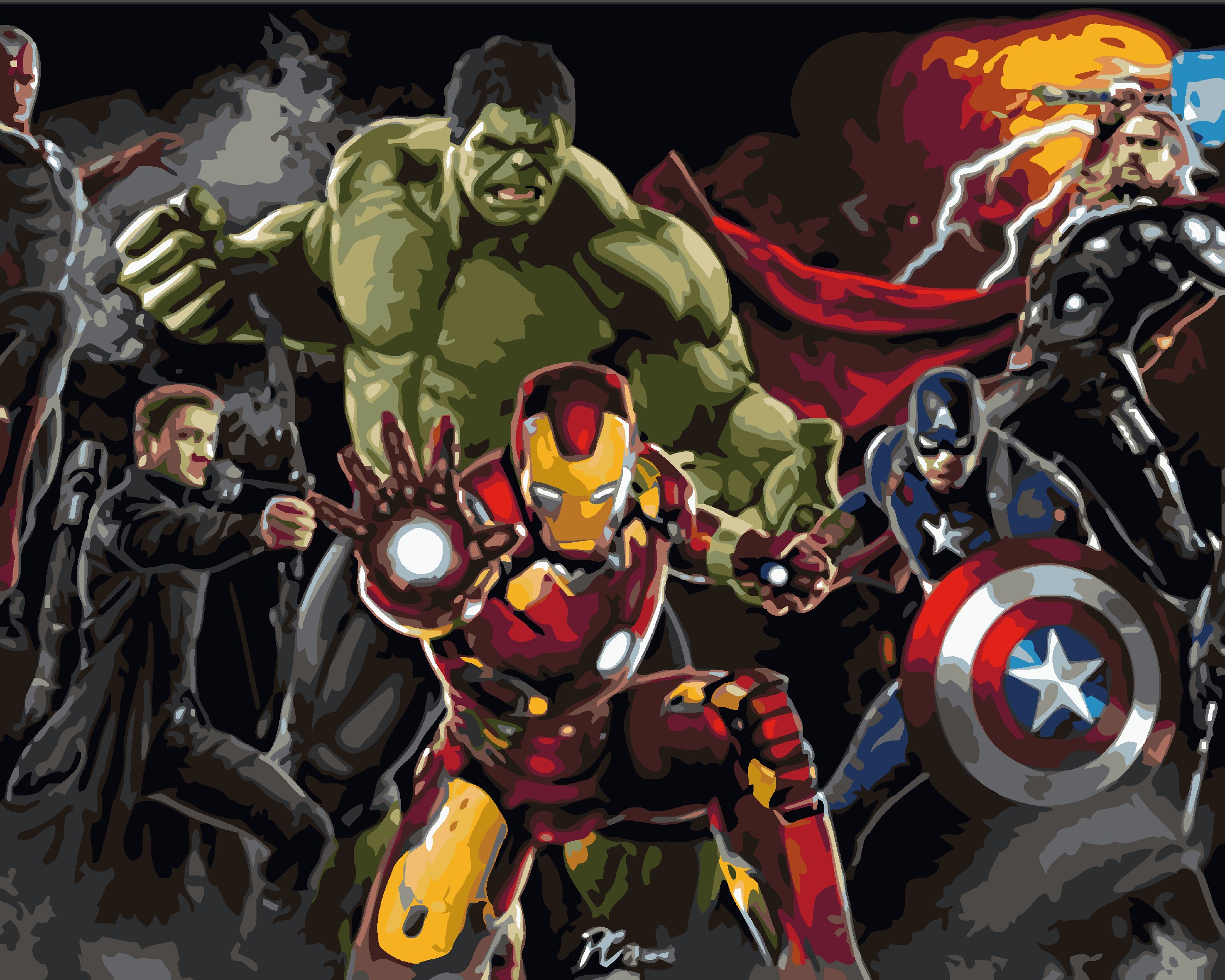 Contains Wooden Frame Adults And Kids Oil Painting Gift Kits Avengers ...
