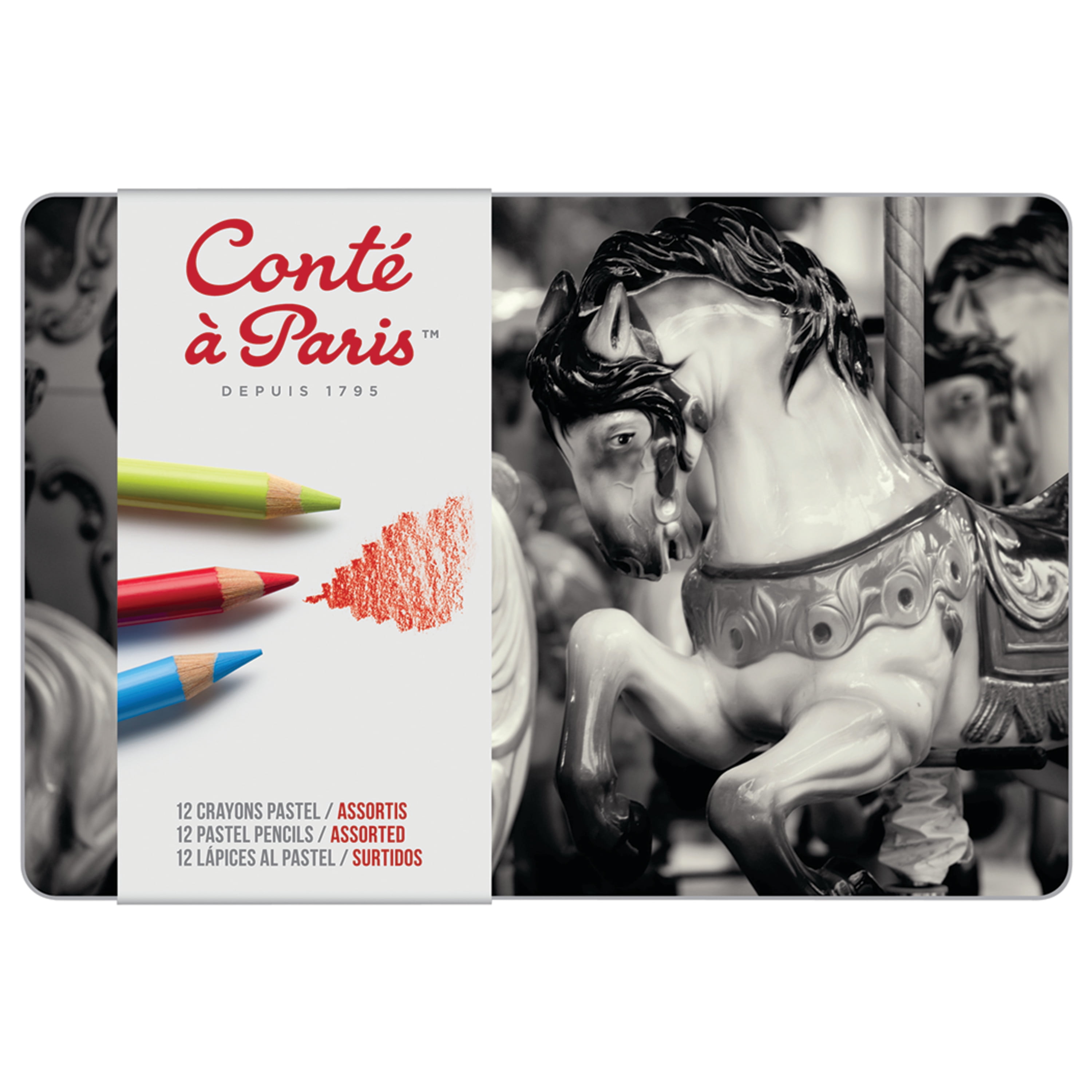 Conte Conté Pastel Pencil Set, 12-Color Set - Walmart.com