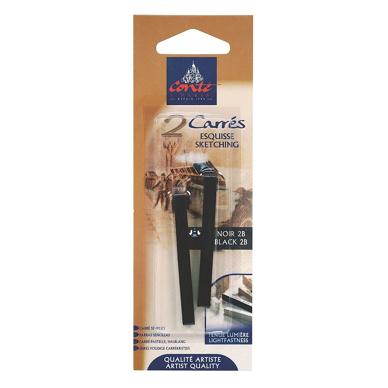 Conte Crayons Black 2B Pack Of 2 [Pack Of 4] (42654-PK4) - Walmart.com