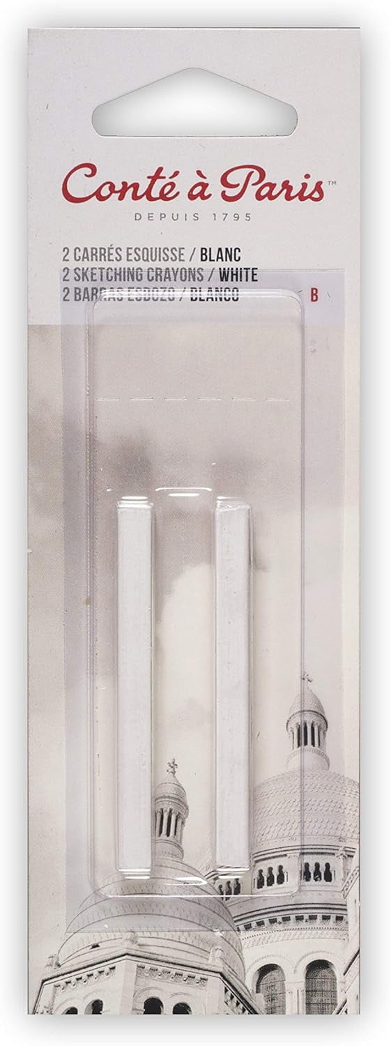 Conte à Paris "B" 2 Count Sketching Crayons, White - Walmart.com