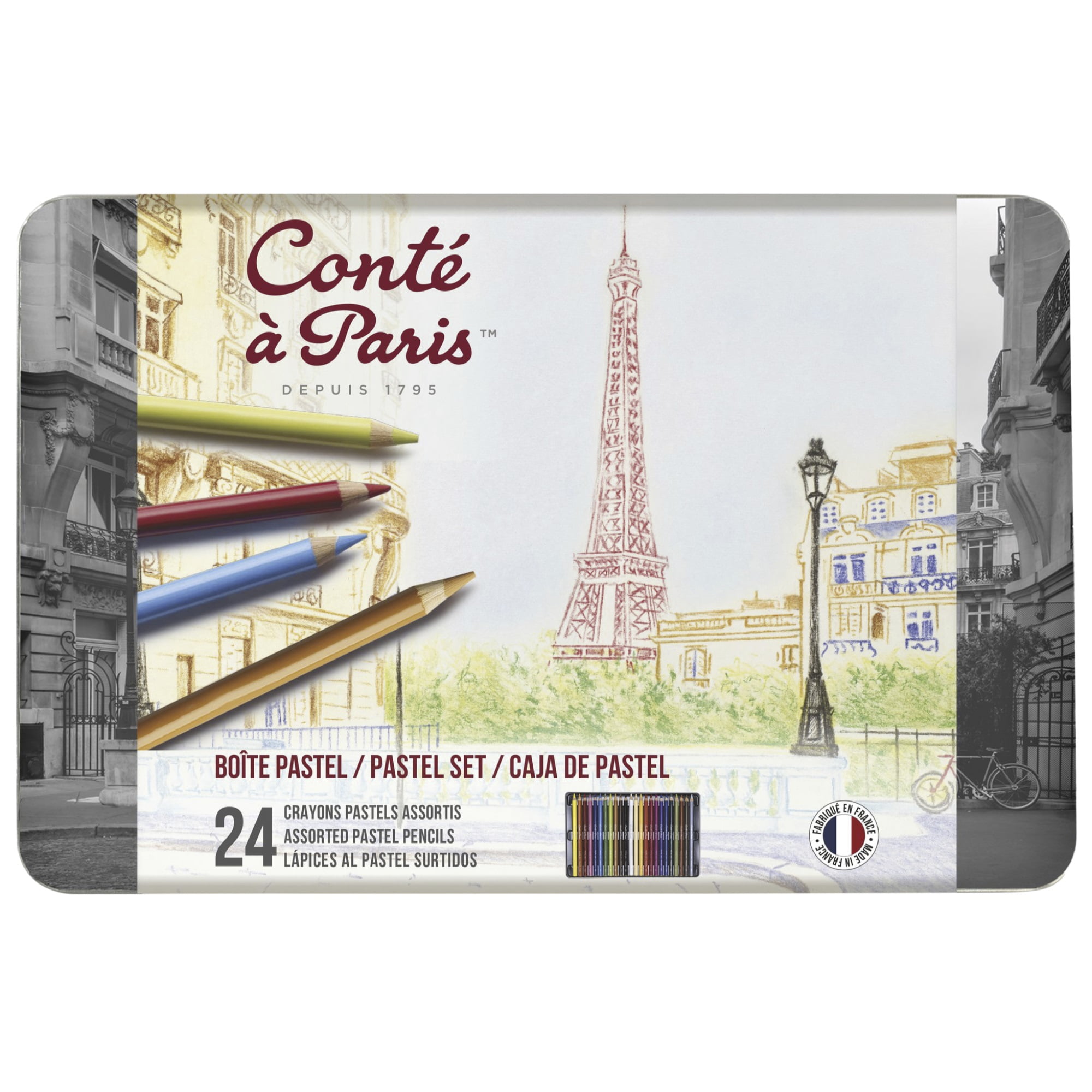 Conte Pastel Pencils, Assorted Colors, Set of 24 - Walmart.com