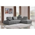 Contempo Fabric Modular Two Piece Sectional Sofa, Grey - Walmart ...
