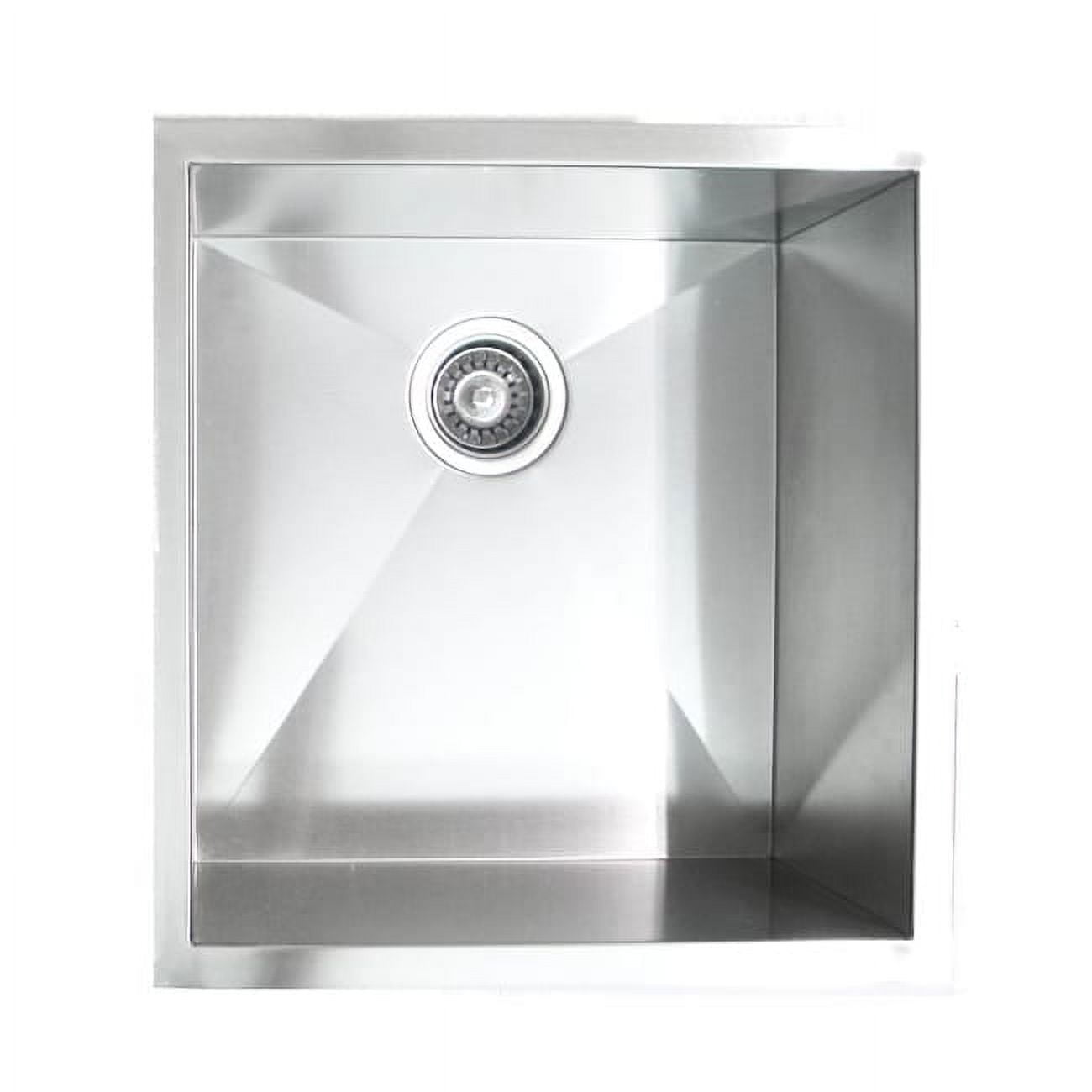 Contempo Living 19 in. Undermount Single Bowl Zero Radius Kitchen Prep ...