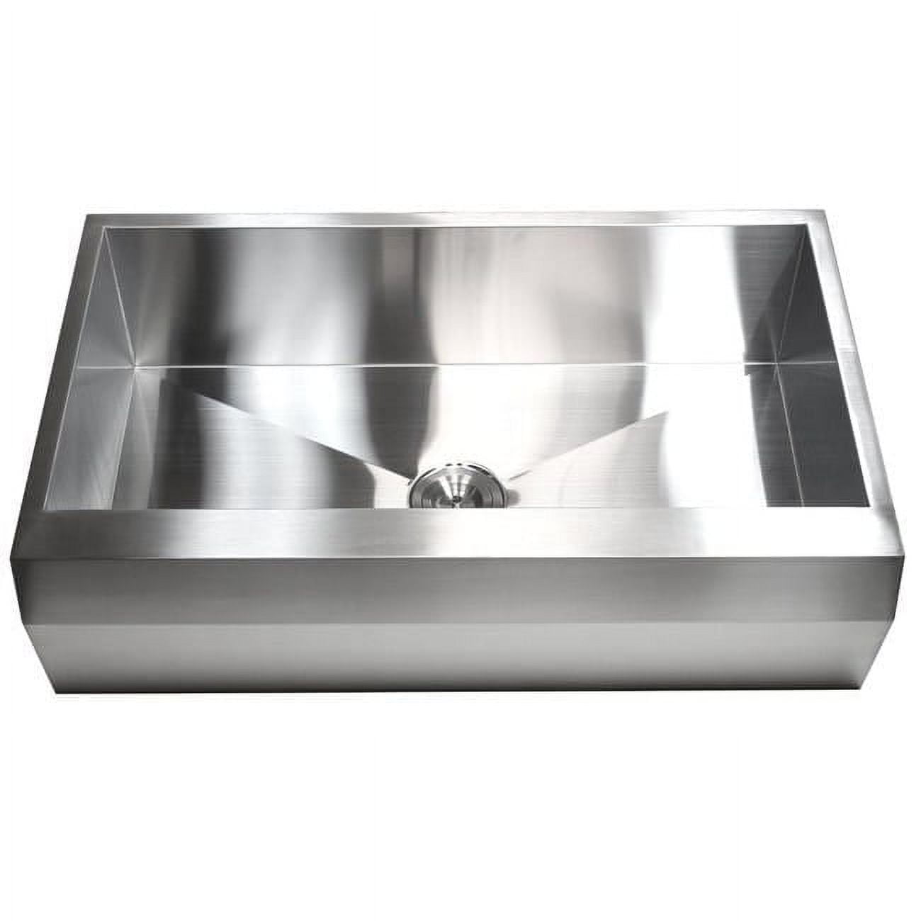 Contempo Living 36 in. Single Bowl Zero Radius Well Angled Farm Apron ...