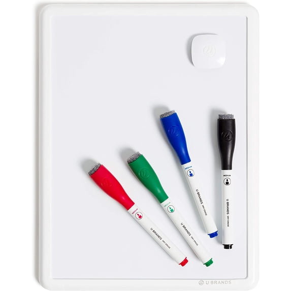 Contempo Magnetic Dry Erase Board White Board Kit, 8.5” x 11”, White ...