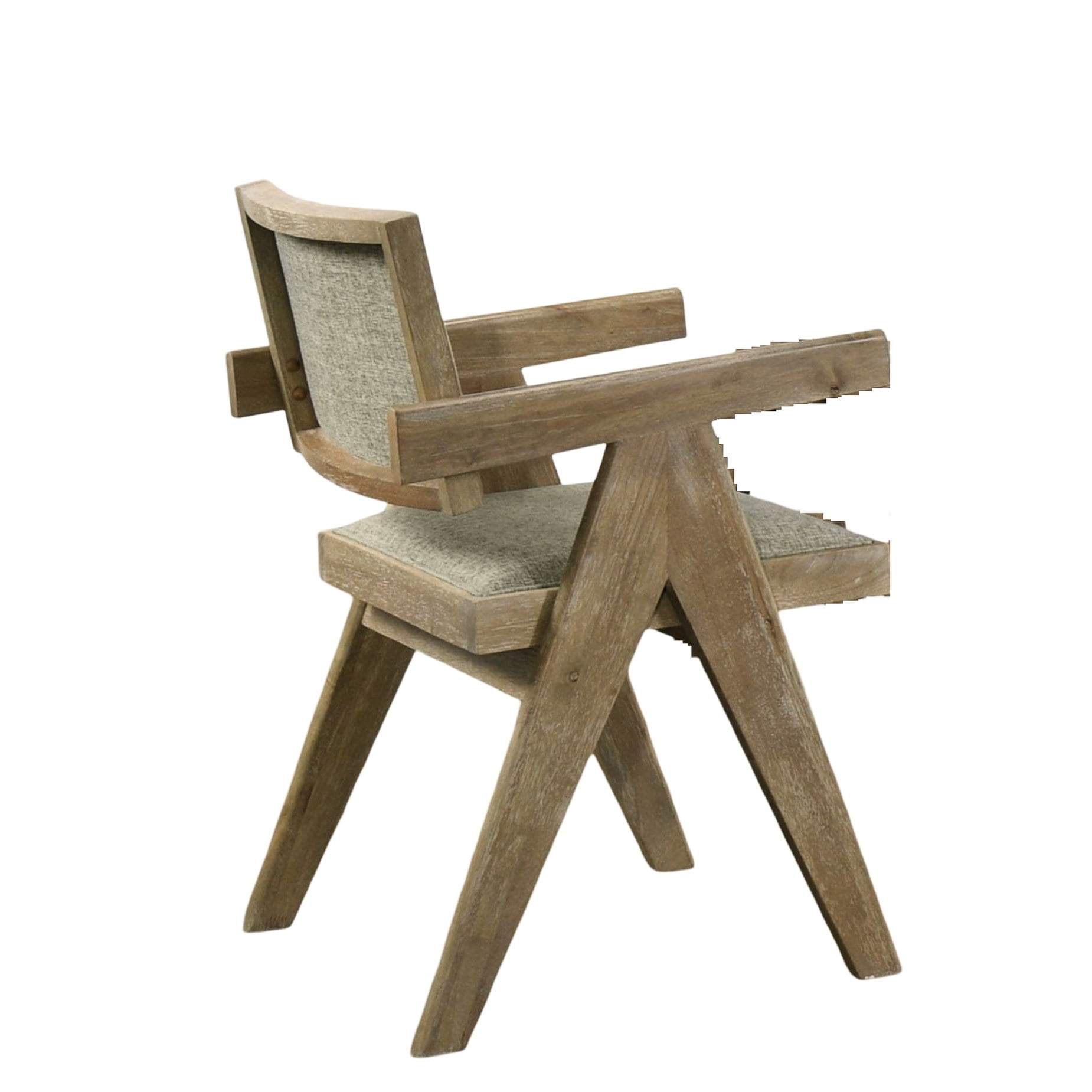 Contemporary 2-Piece Arm Chairs, Rubberwood, Oak Veneer - Walmart.com
