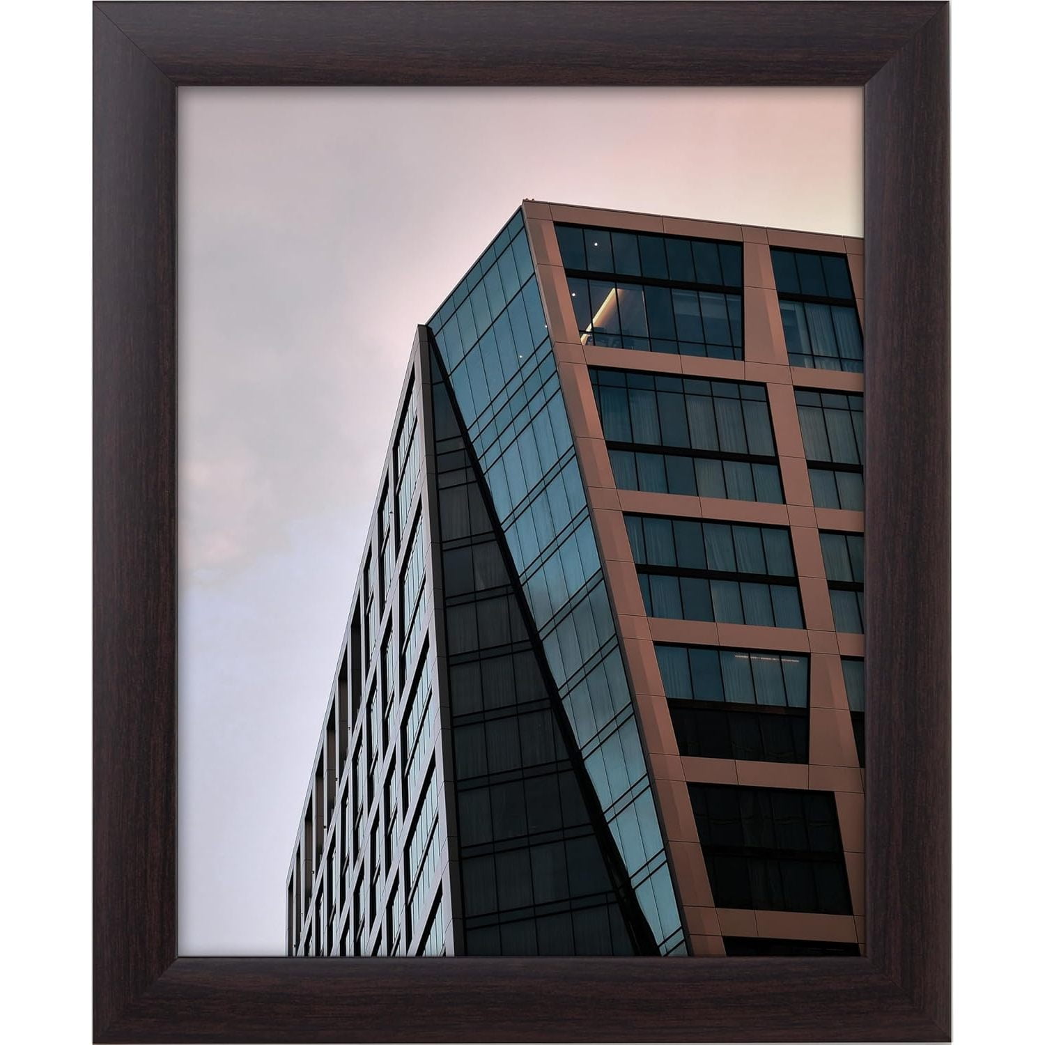 Contemporary, 21x32 Brown Picture Frame, 1" Wide, Wall Hanging, Dual ...