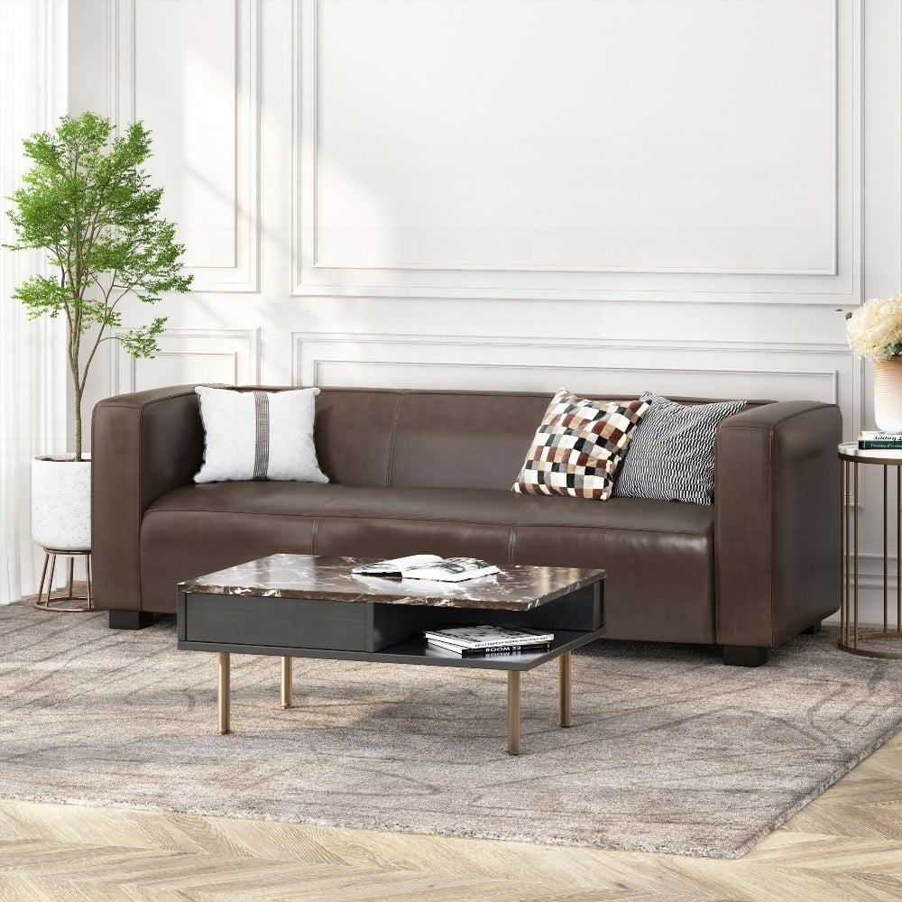 Contemporary 3 Seater Sofa with Smooth Upholstery | Classy Design ...