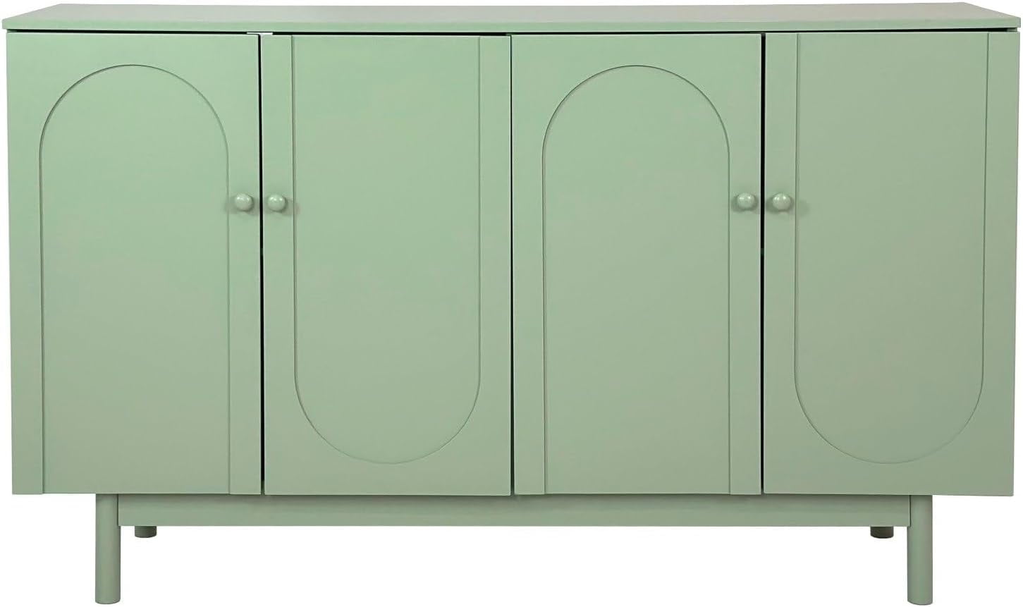 Contemporary 59-Inch Storage Cabinet with Intaglio Detailing - Durable ...
