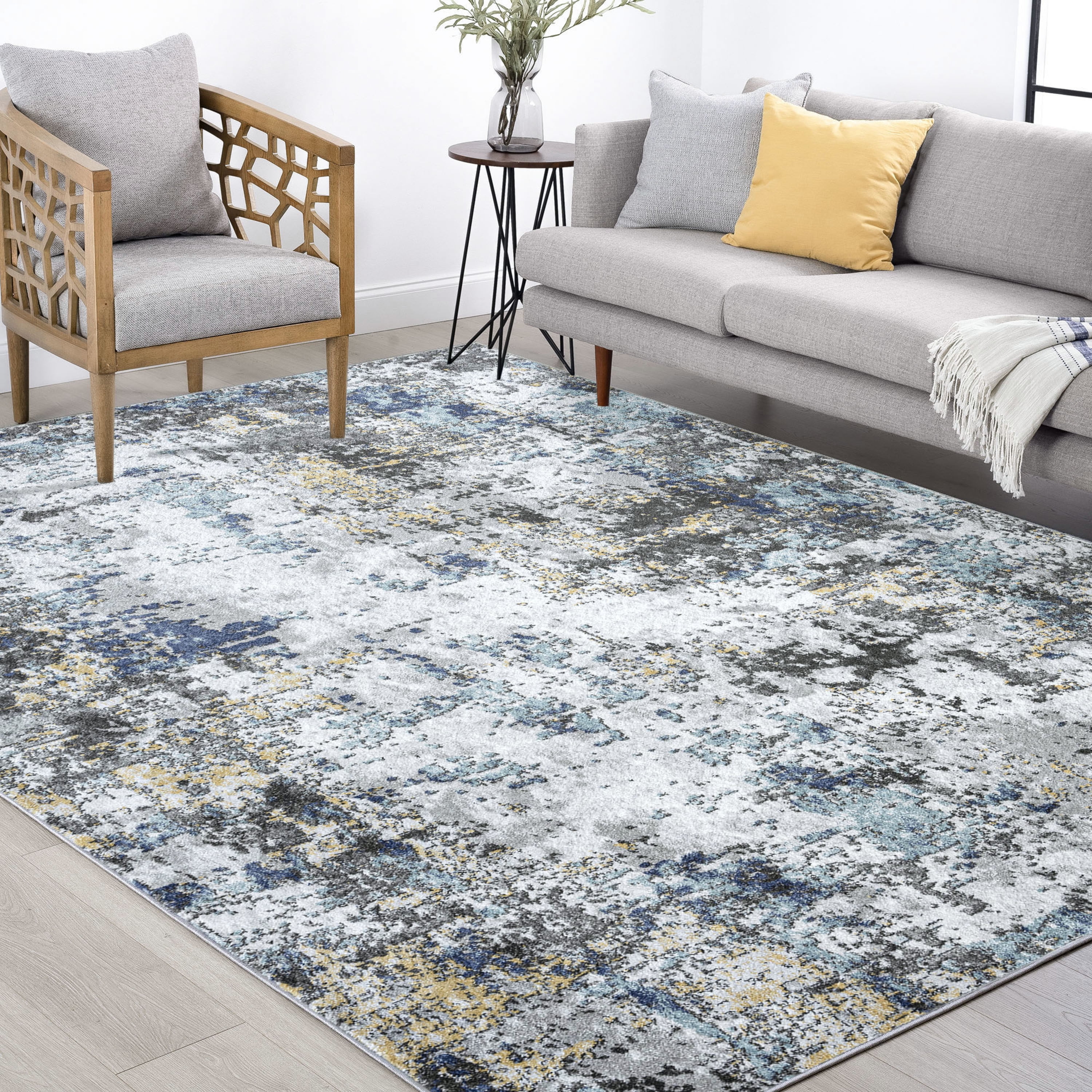 Bliss Rugs Modern Contemporary Geometric Area Rug, Indoor Rugs for ...