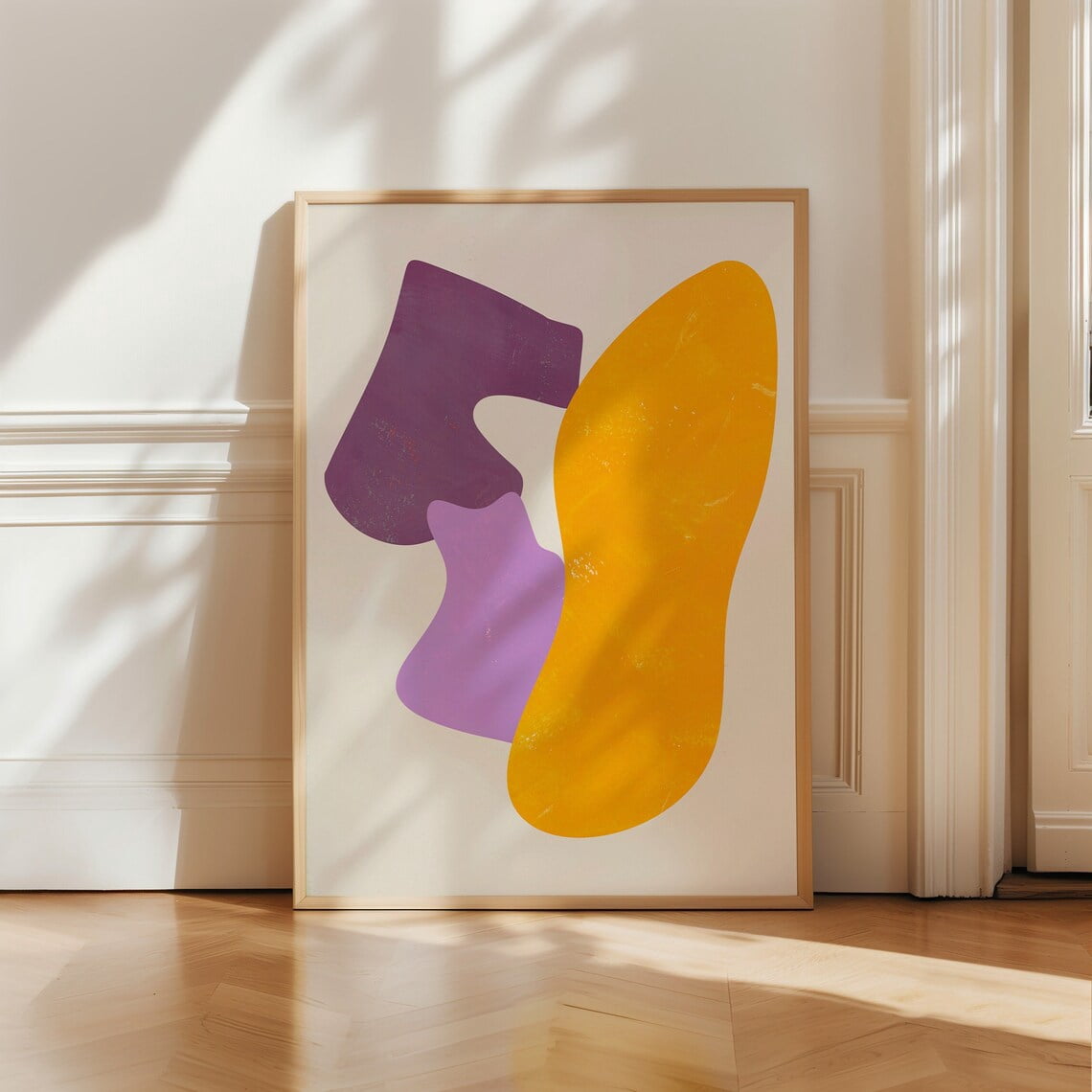 Contemporary Abstract Art Print, Modern Wall Art, Trendy Purple Print ...