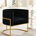 Contemporary Accent Chair | Golden Iron Base | Study Room Comfort ...