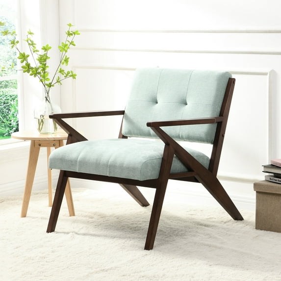 Contemporary Accent Seating / Wide Stance, Light Green Upholstery ...