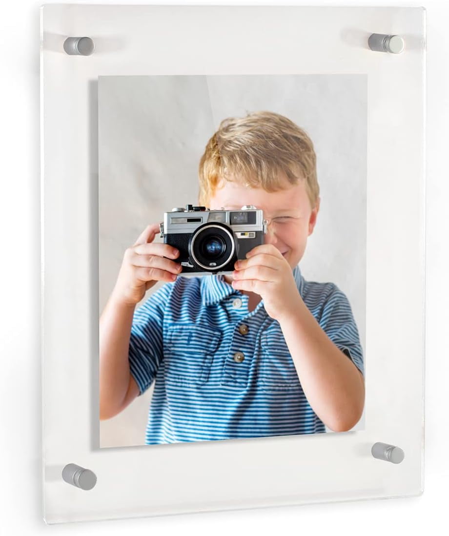 Contemporary Acrylic Floating Frame for Wall Mounting, Featuring ...