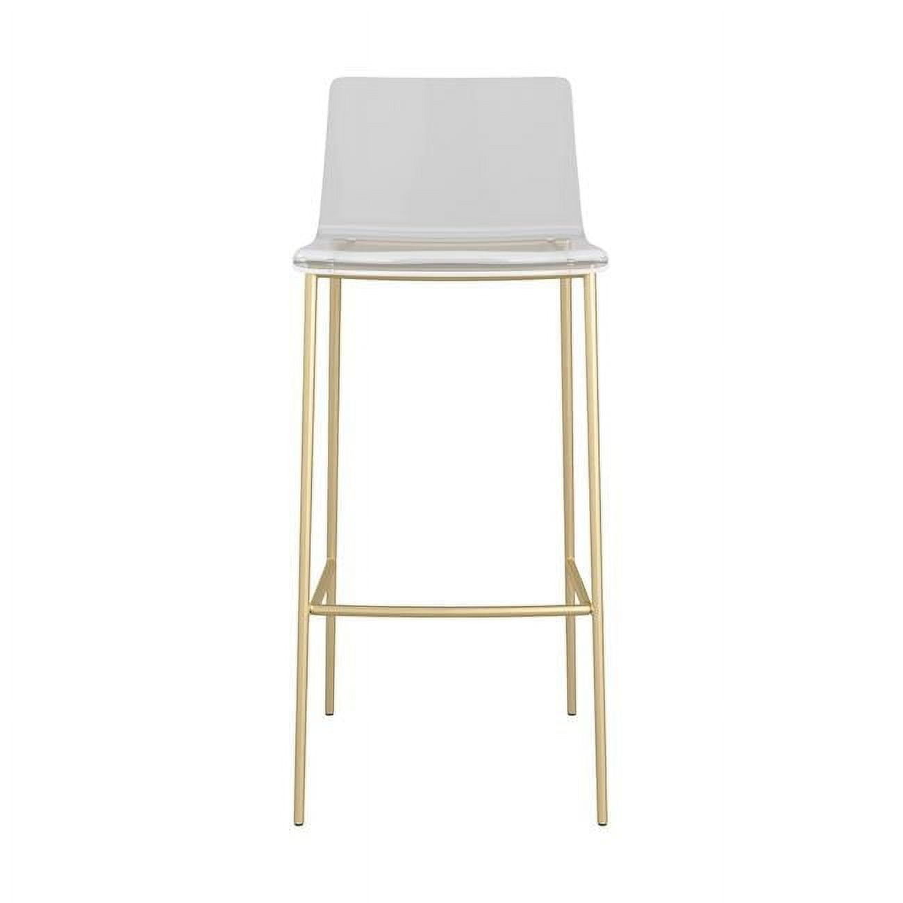 Contemporary Acrylic & Gold Bar Stools, Clear - Set of 2 - Walmart.com