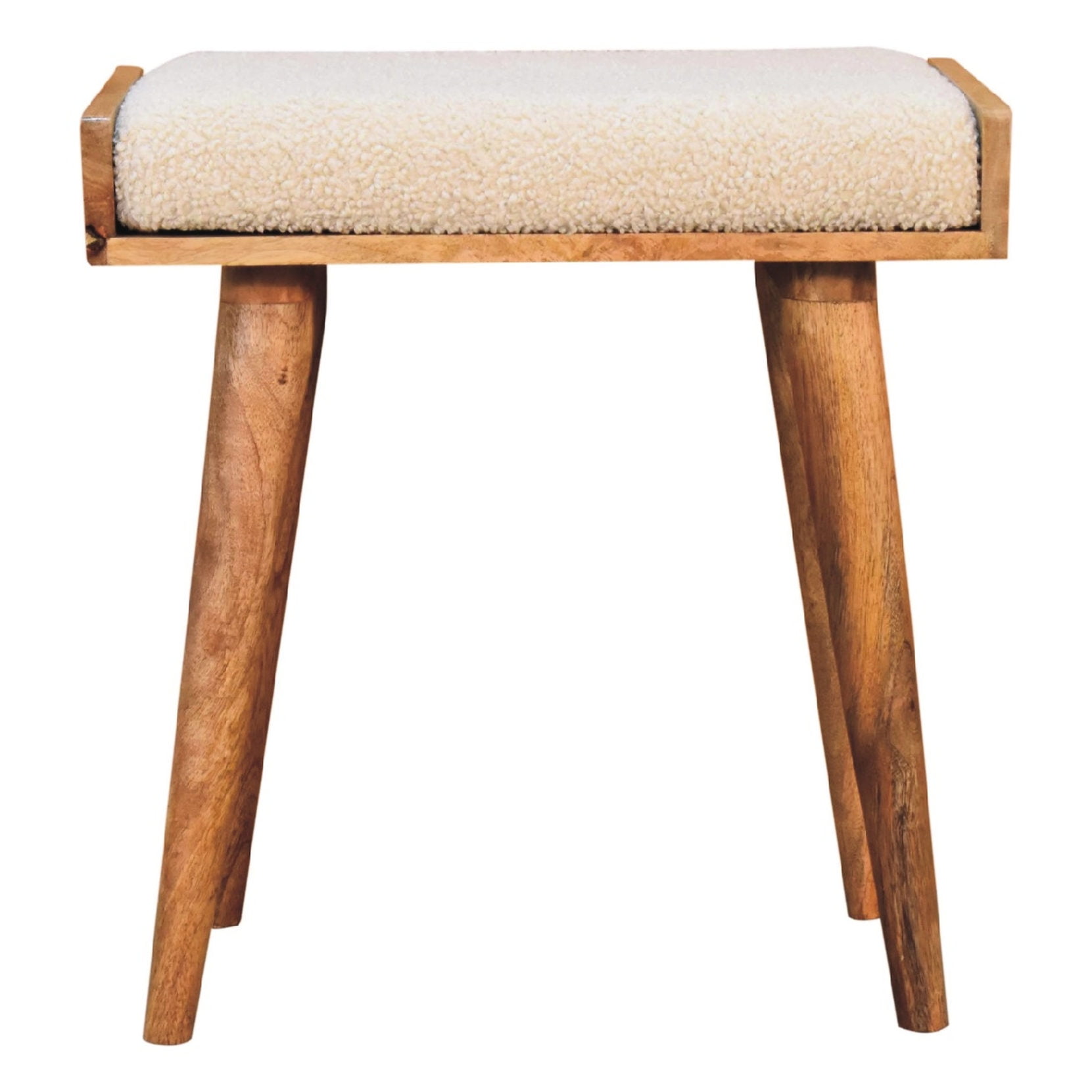 Contemporary Aesthetic Oak-colored Footstool - Elevate Your Home's ...