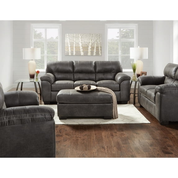 Contemporary Ash - colored Cocktail Ottoman | Ideal for Primary Living ...