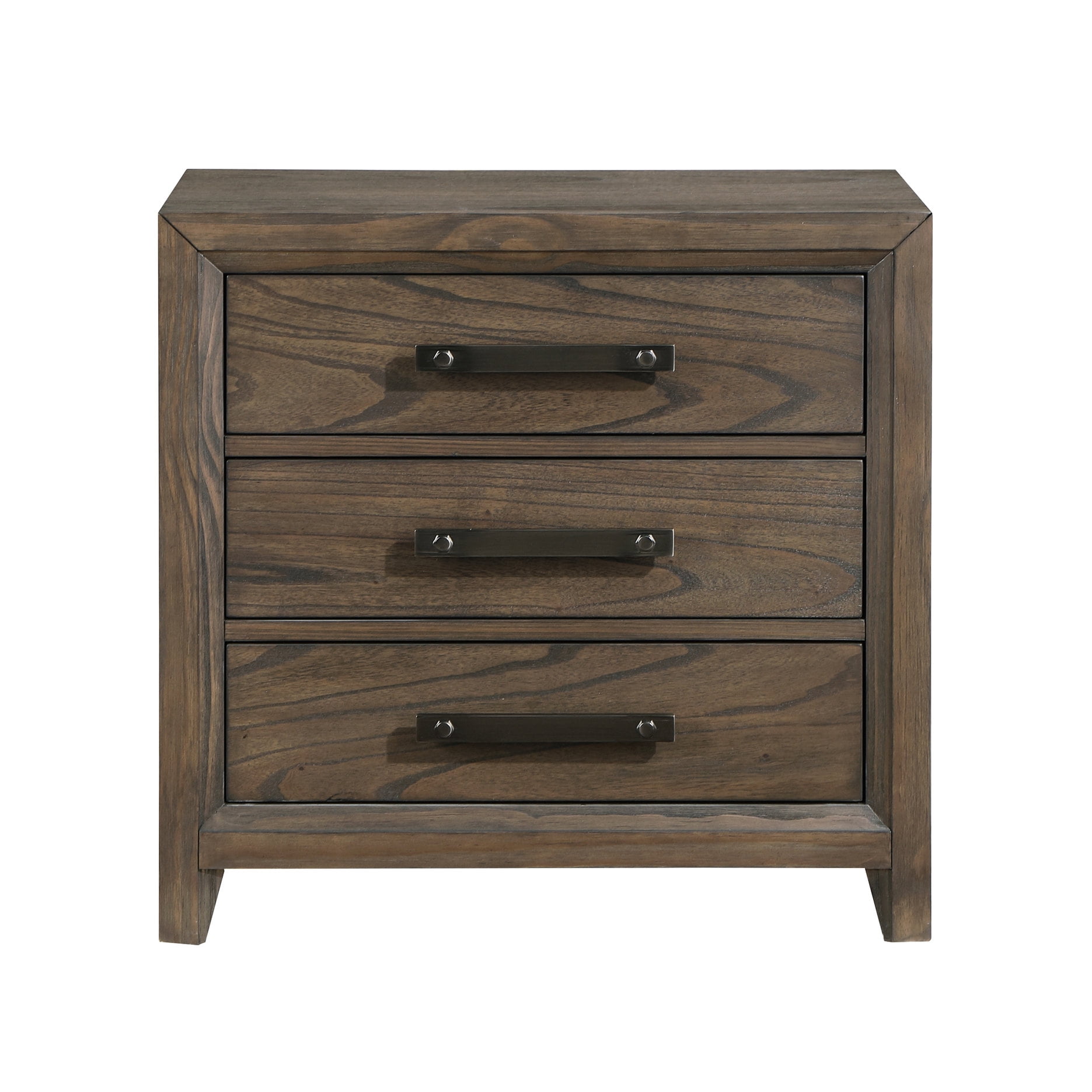 Contemporary Bedroom Nightstand | 3 Dovetail Drawers | Wired Brush ...