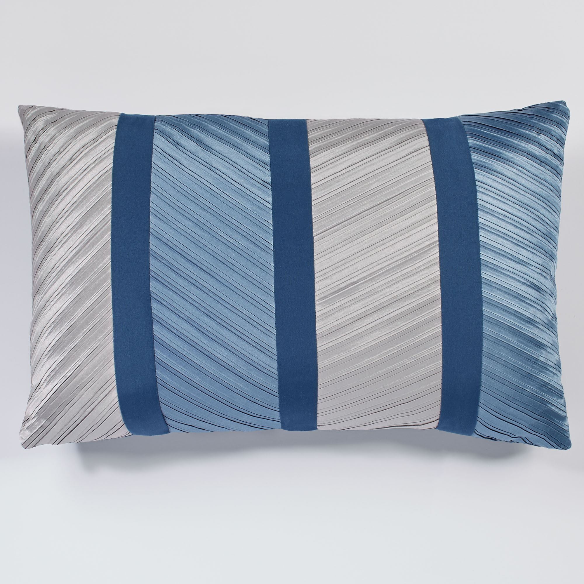 Contemporary Beta Monochromatic Blue Shadow Dark Blue Stone Pleated ...