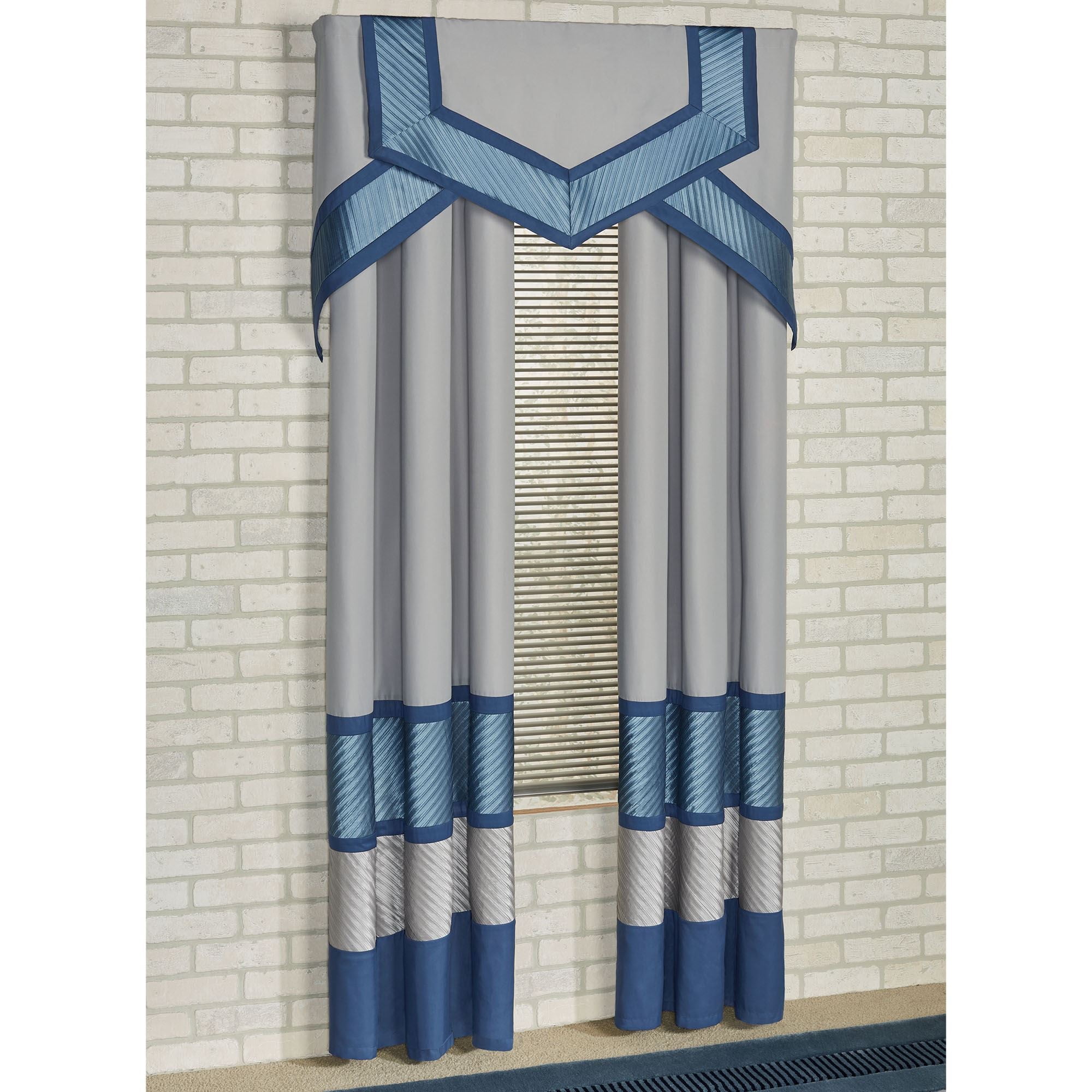 Contemporary Beta Monochromatic Blue Shadow Dark Blue Stone Window ...