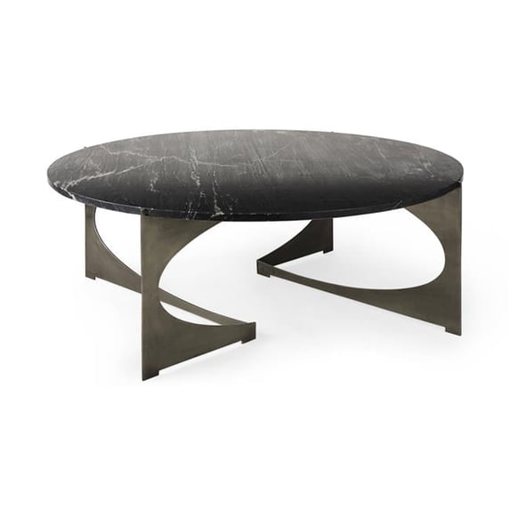 Contemporary Black Marble Coffee Table - Walmart.com